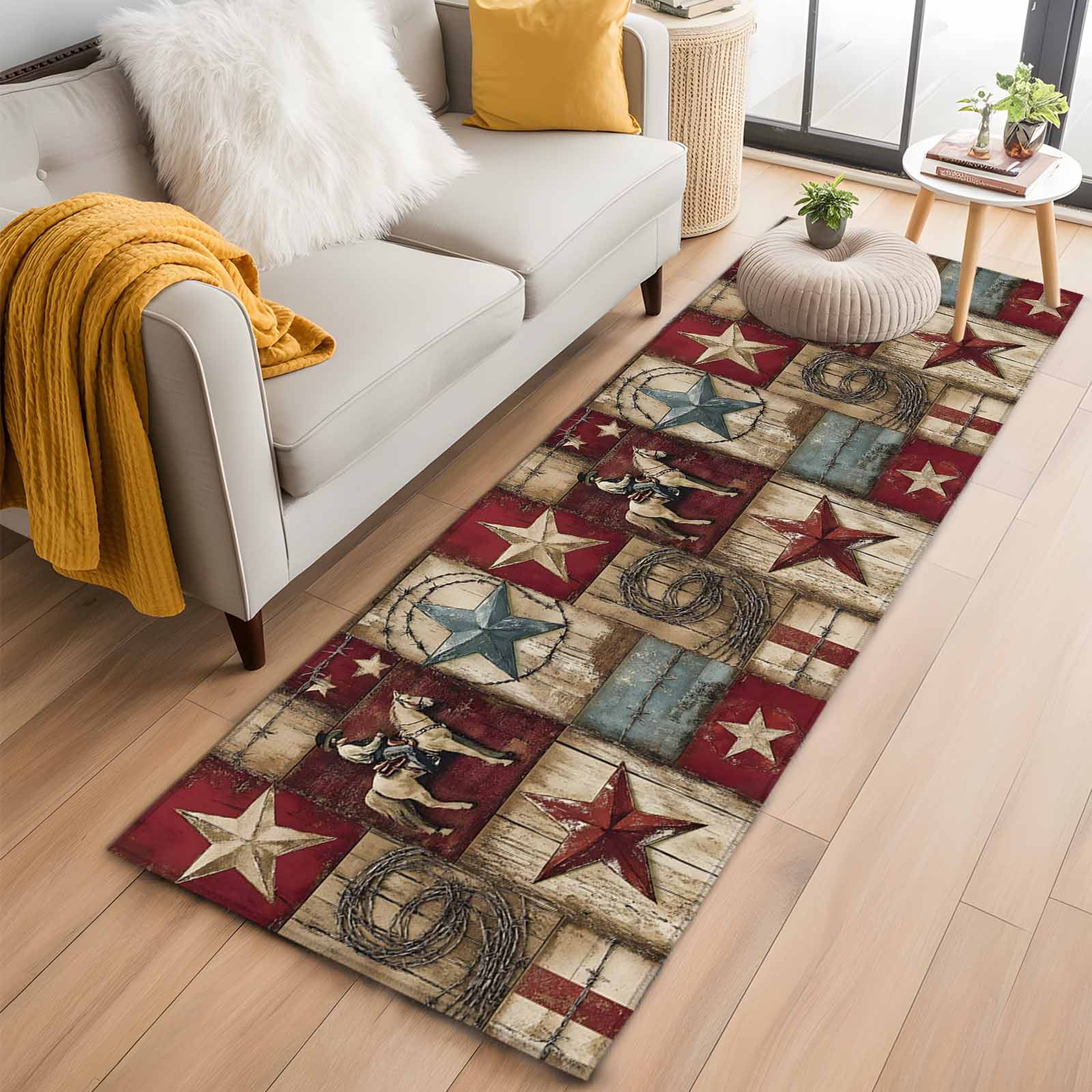 Texas Star Vintage Kitchen Runner Rug 2x6 Washable Runners for Hallway ...