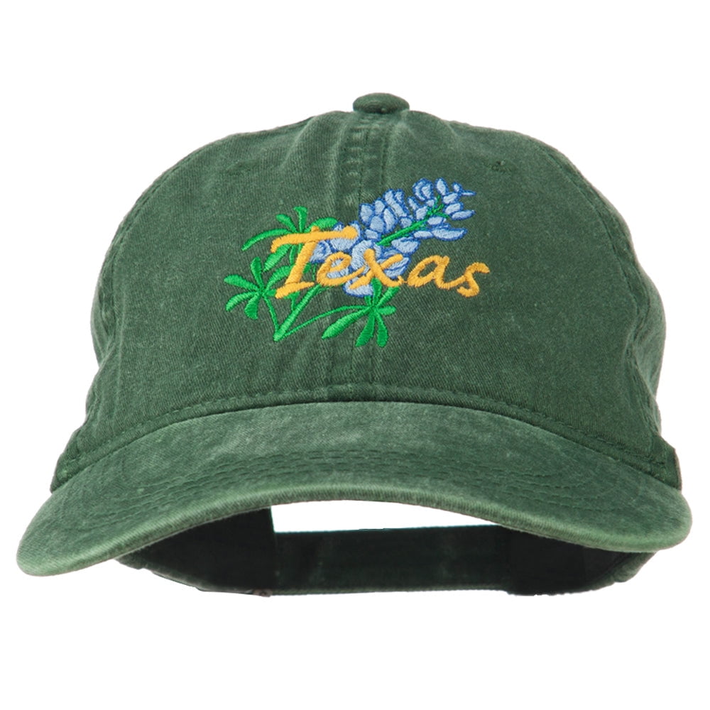Texas State Bluebonnet Flower Embroidered Cap - Dk Green OSFM - Walmart.com