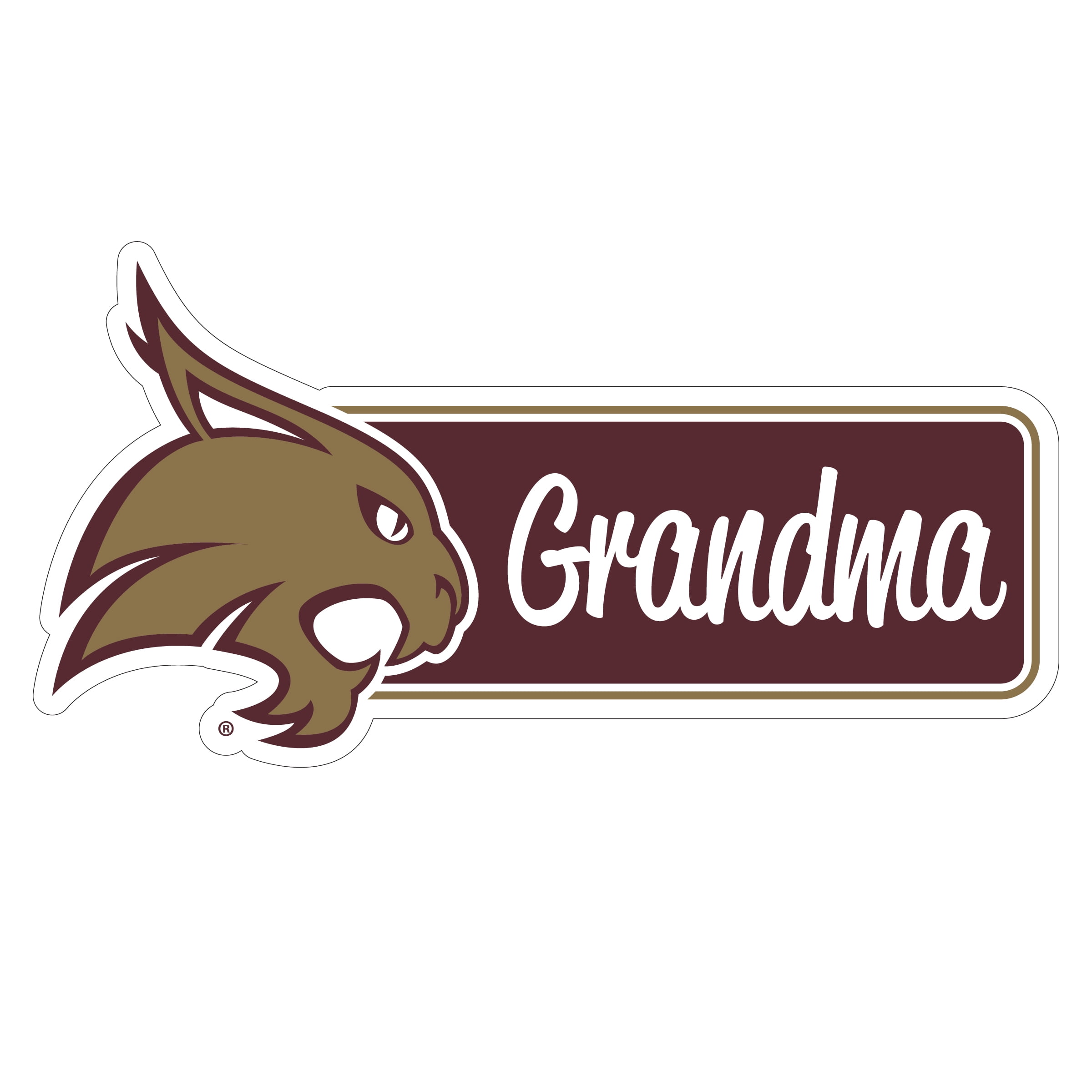 Texas State Bobcats Proud Grandma Die Cut Decal Officially Licensed ...
