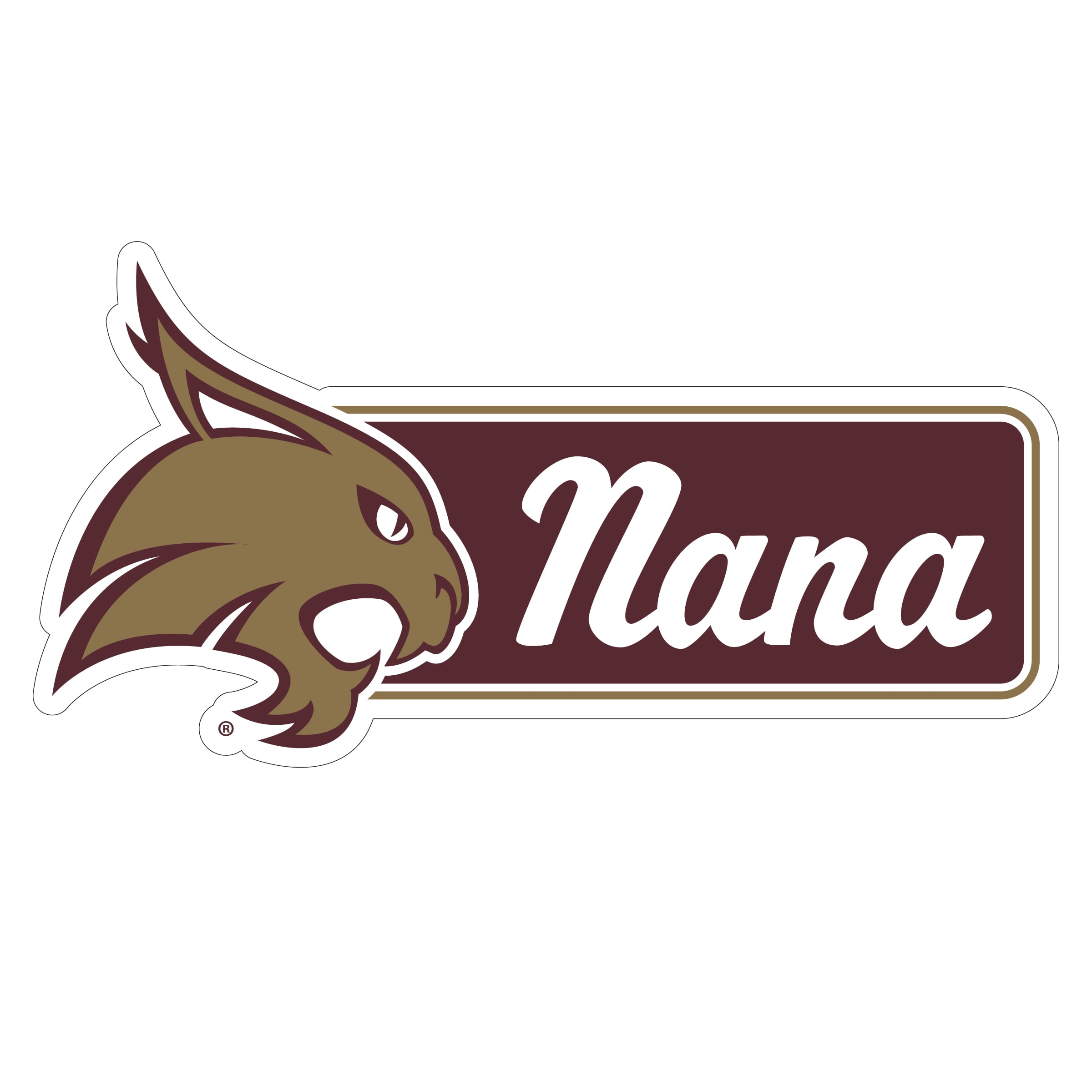 Texas State Bobcats Proud Nana Die Cut Decal Officially Licensed ...