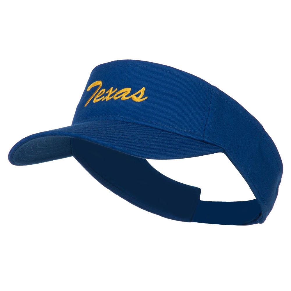 Texas State Embroidered Cotton Twill Sun Visor - Royal OSFM - Walmart.com