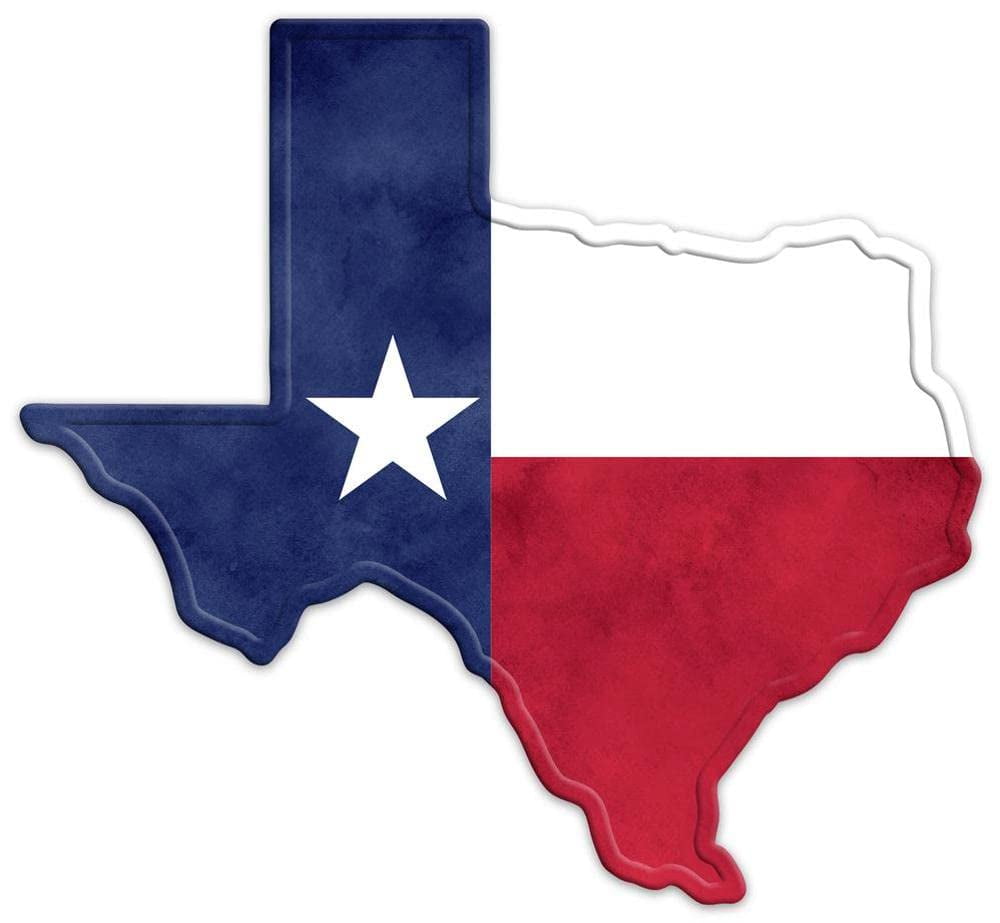 Texas State Flag Metal Sign - 12.5" x 11.5", Lone Star State, 4th of ...