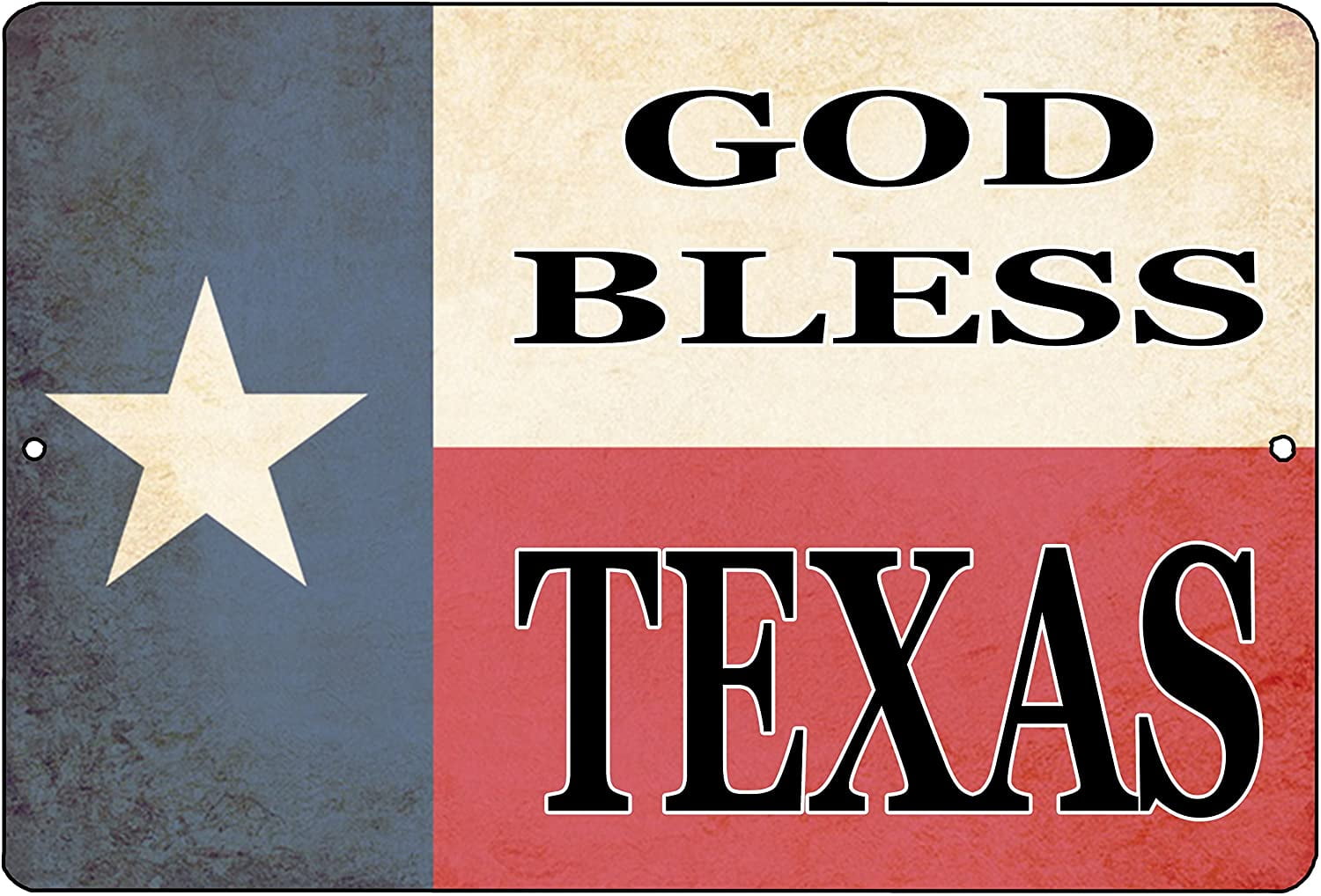 Texas State Flag Metal Tin Sign Wall Decor Man Cave Bar Texans Lone ...