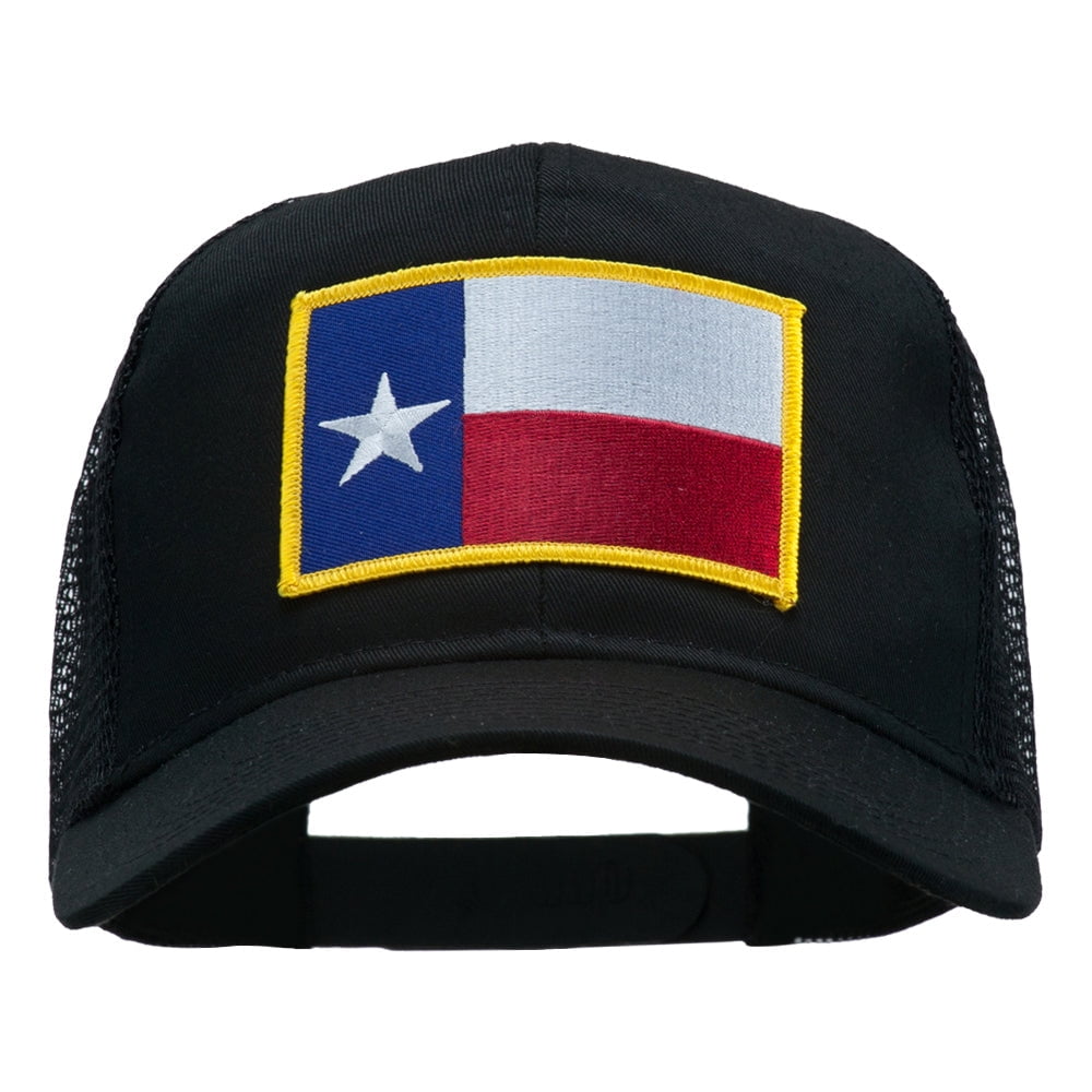 Texas State Flag Patched Mesh Cap - Black OSFM - Walmart.com