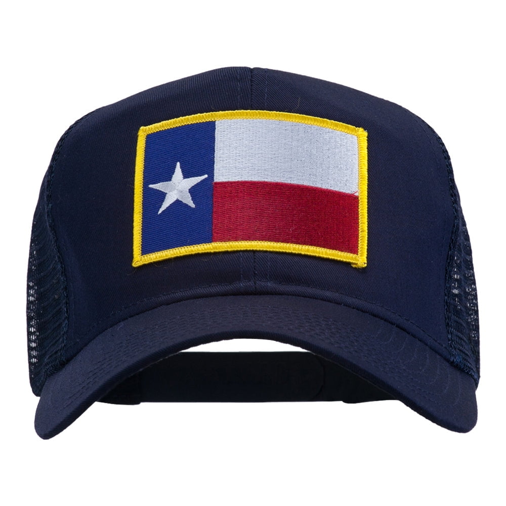 Texas State Flag Patched Mesh Cap - Navy OSFM - Walmart.com