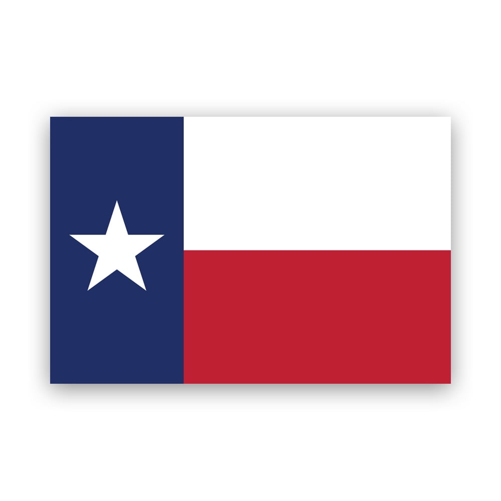 Texas State Flag Sticker Decal - Self Adhesive Vinyl - Weatherproof ...