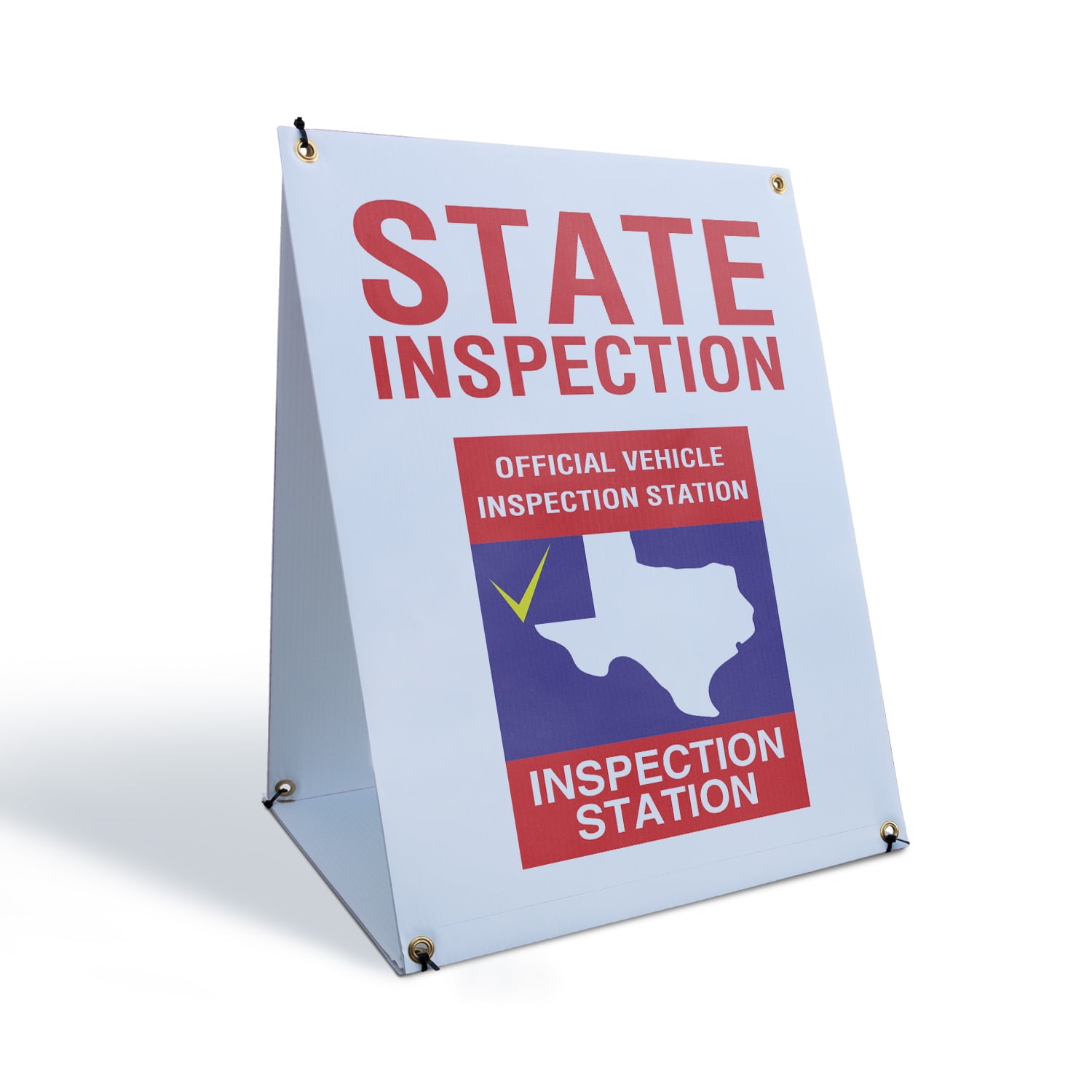 Texas State Inspection Sidewalk Sign 18 Inch x 24 Inch A-Frame Images ...