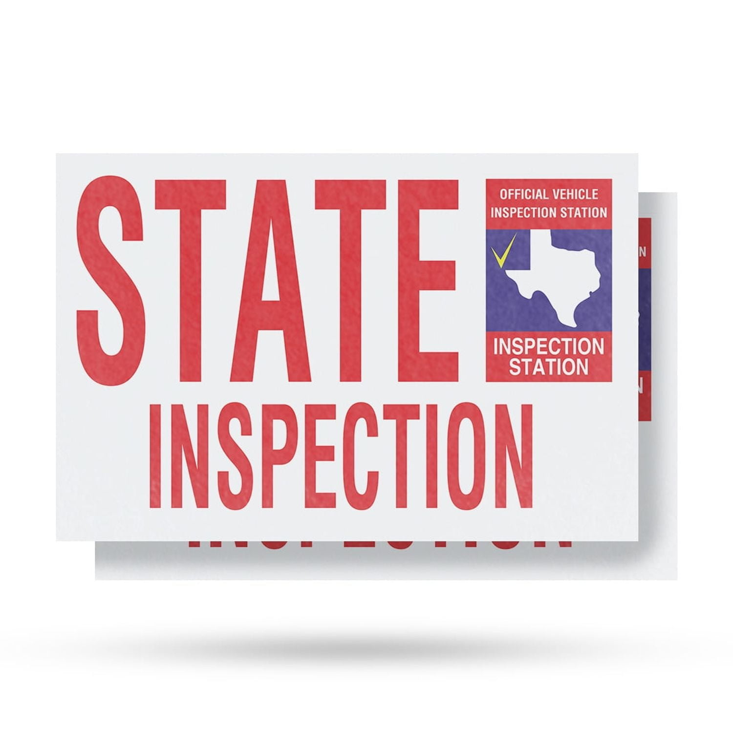 Texas State Inspection Vinyl Decal 2 Pack of 12 Inch x 16 Inch ...