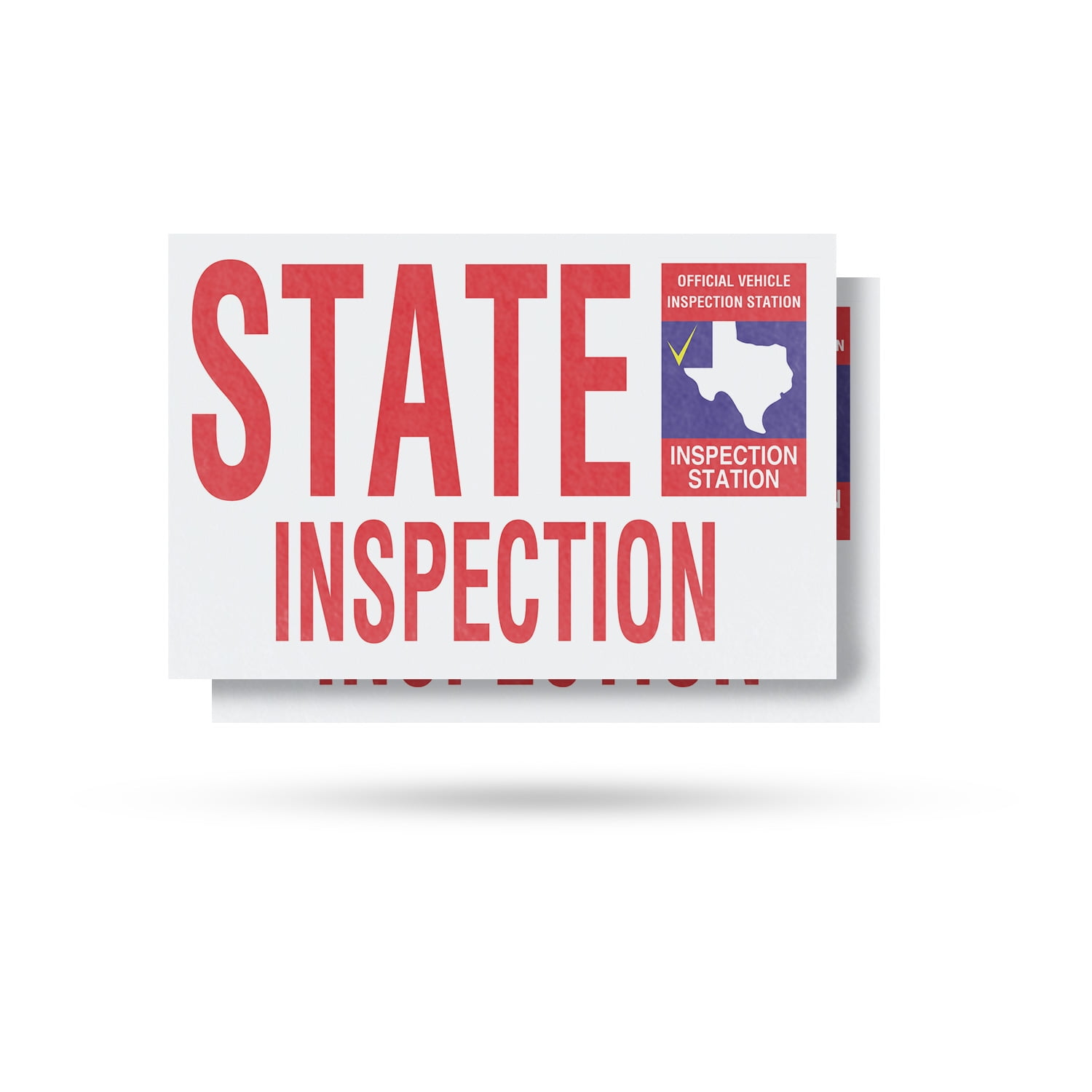 Texas State Inspection Vinyl Decal 2 Pack of 24 Inch x 36 Inch ...