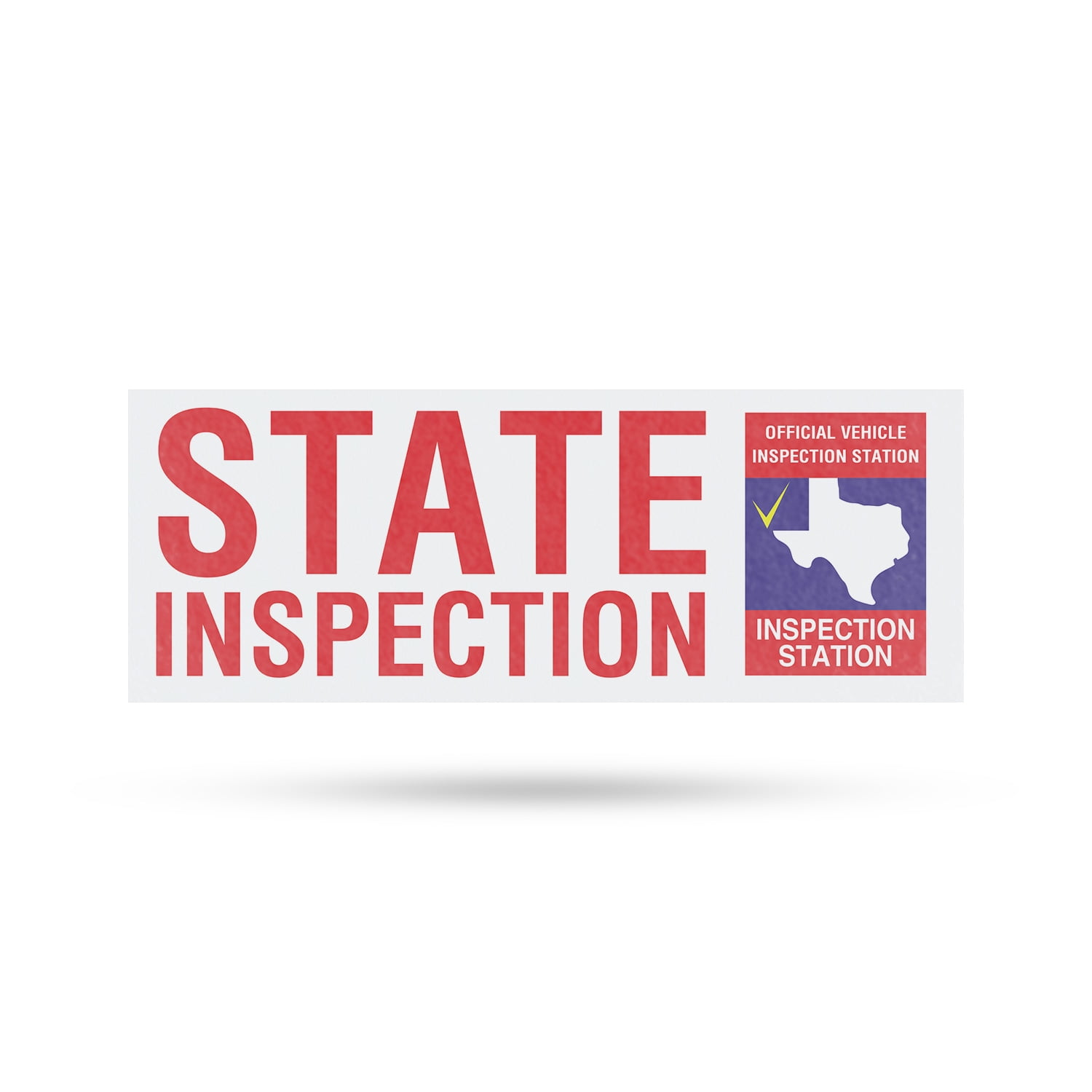 Texas State Inspection Vinyl Decal 36 Inch x 14 Inch Weatherproof Heavy ...