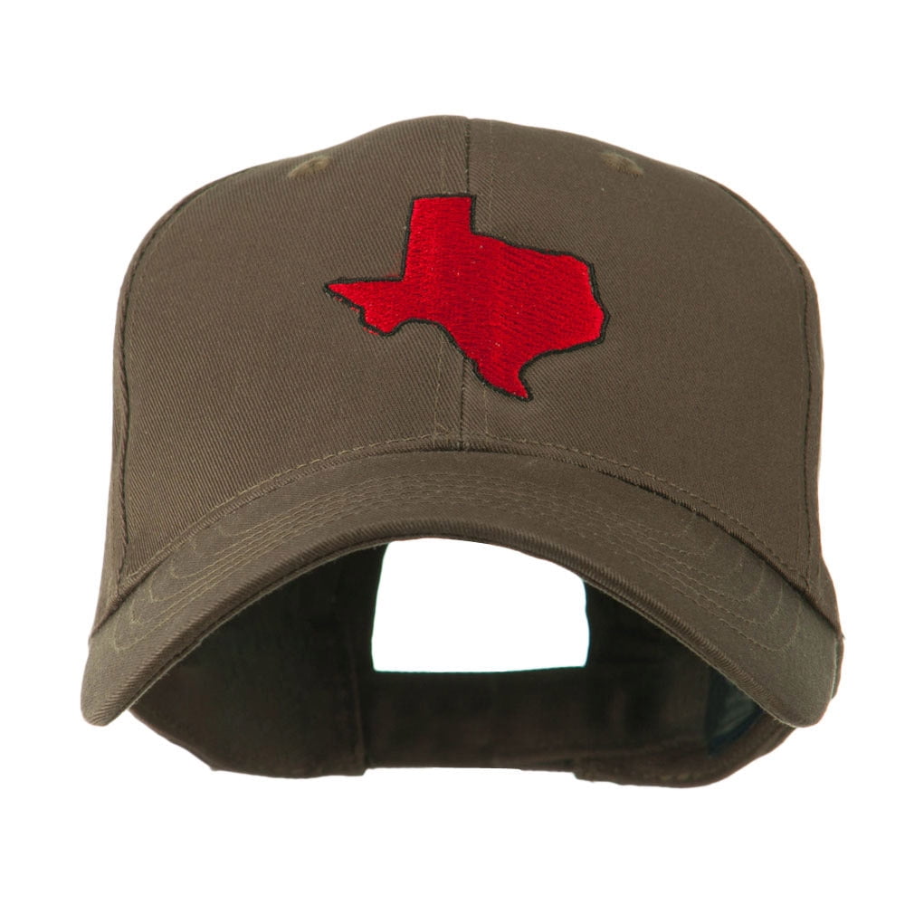 Texas State Outline Embroidered Cap - Brown OSFM - Walmart.com