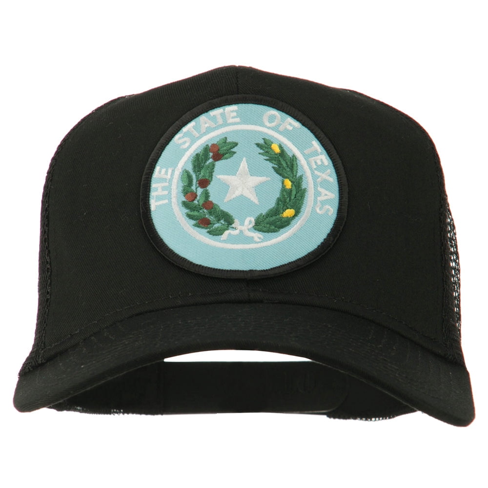 Texas State Seal Patched Cotton Twill Mesh Cap - Black OSFM - Walmart.com