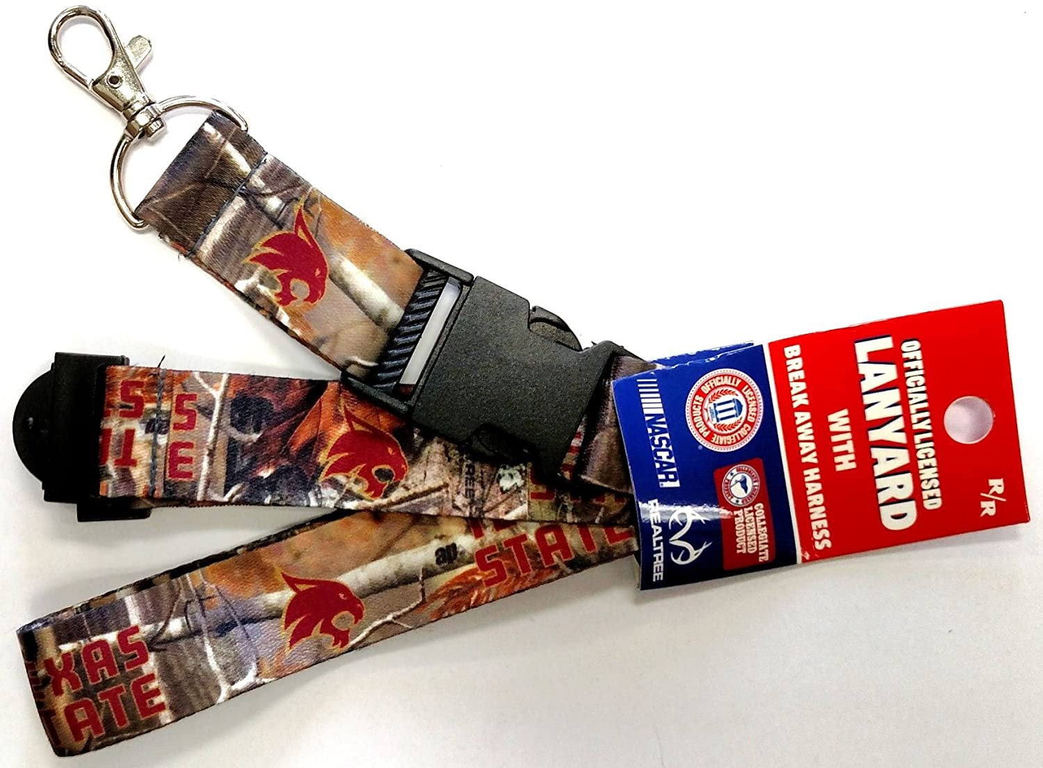 Texas State University Bobcats Camo Lanyard Keychain Double Sided ...