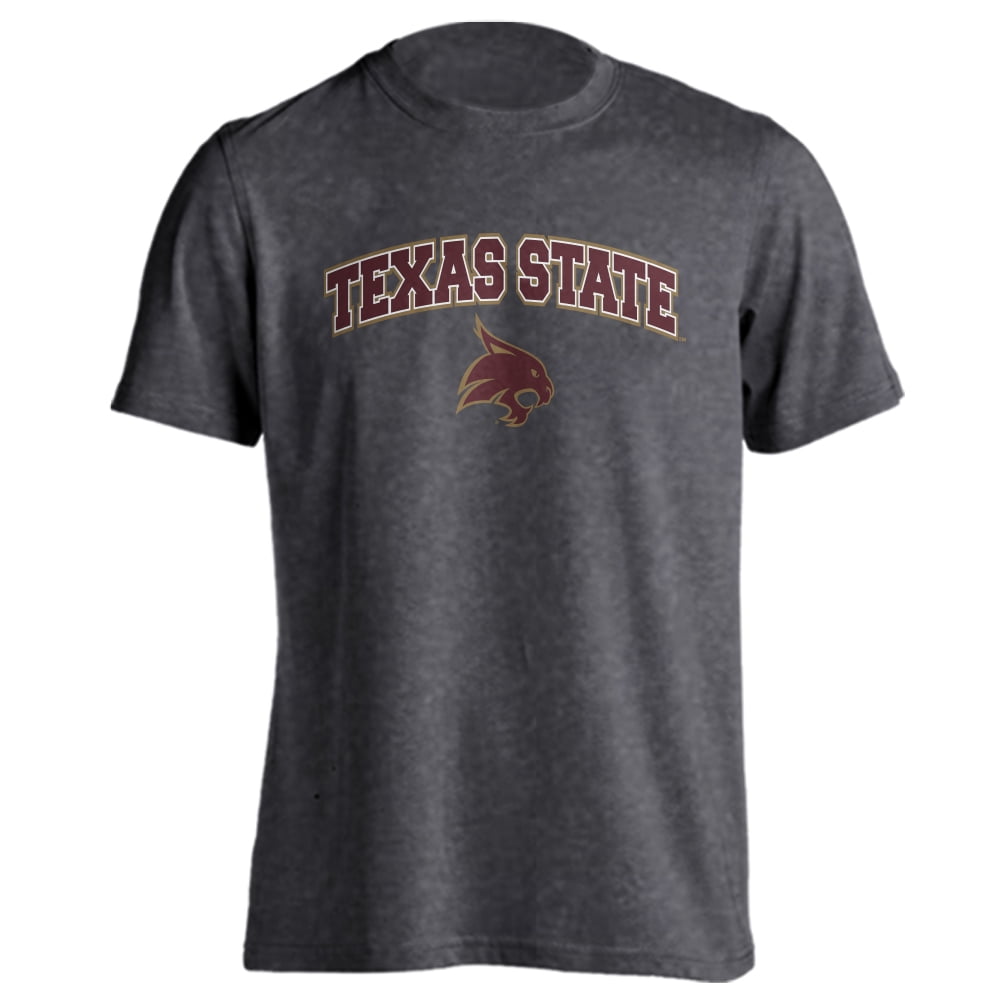 Texas State University Bobcats Classic Arch with Mascot Short Sleeve T ...