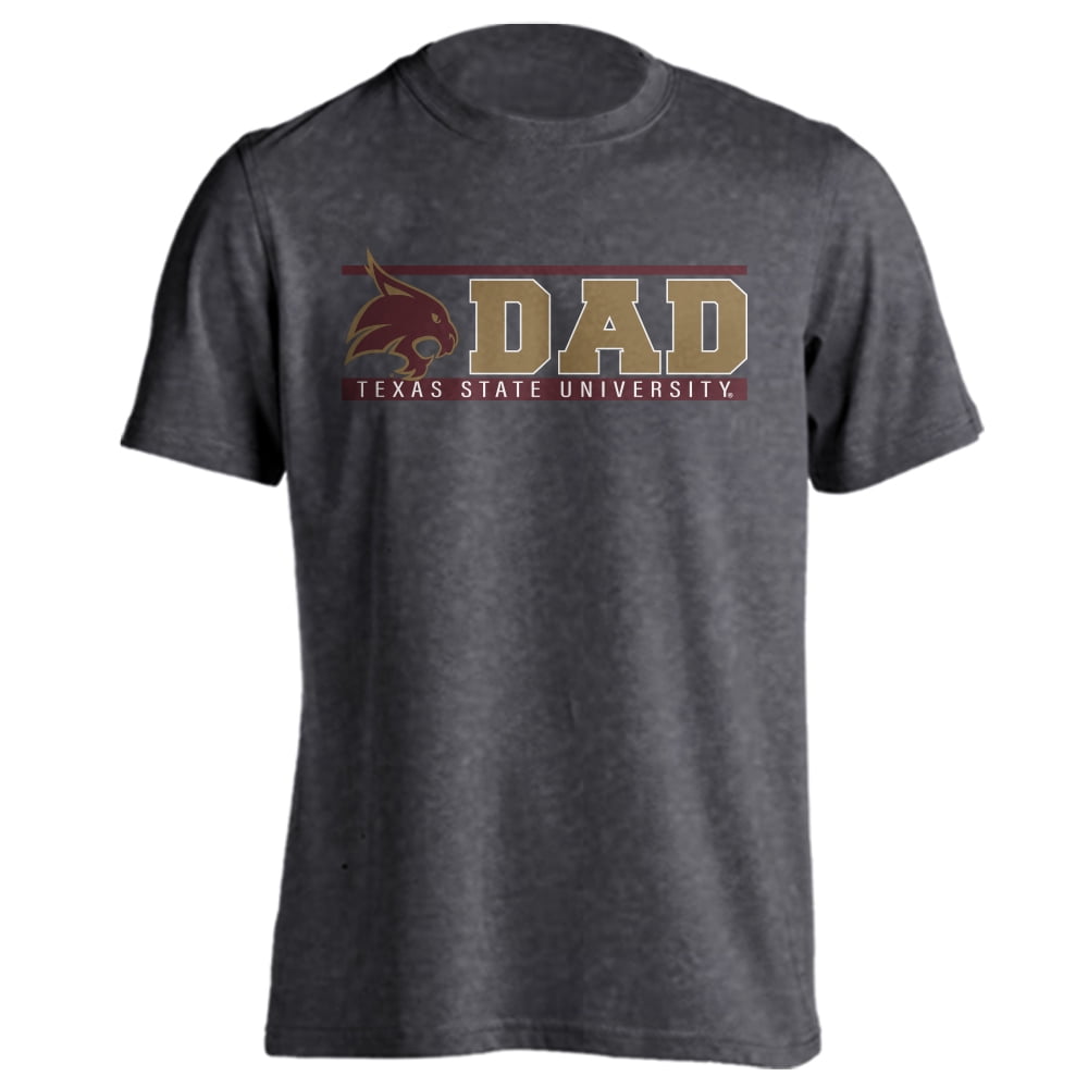 Texas State University Bobcats Dad Proud Parent Short Sleeve T-Shirt ...