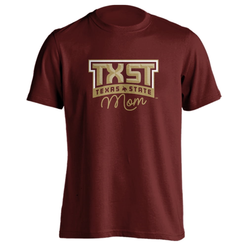 Texas State University Bobcats Mom Proud Parent Short Sleeve T-Shirt ...