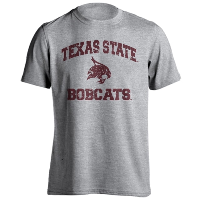 Texas State University Bobcats TXST Distressed Retro Short Sleeve T ...