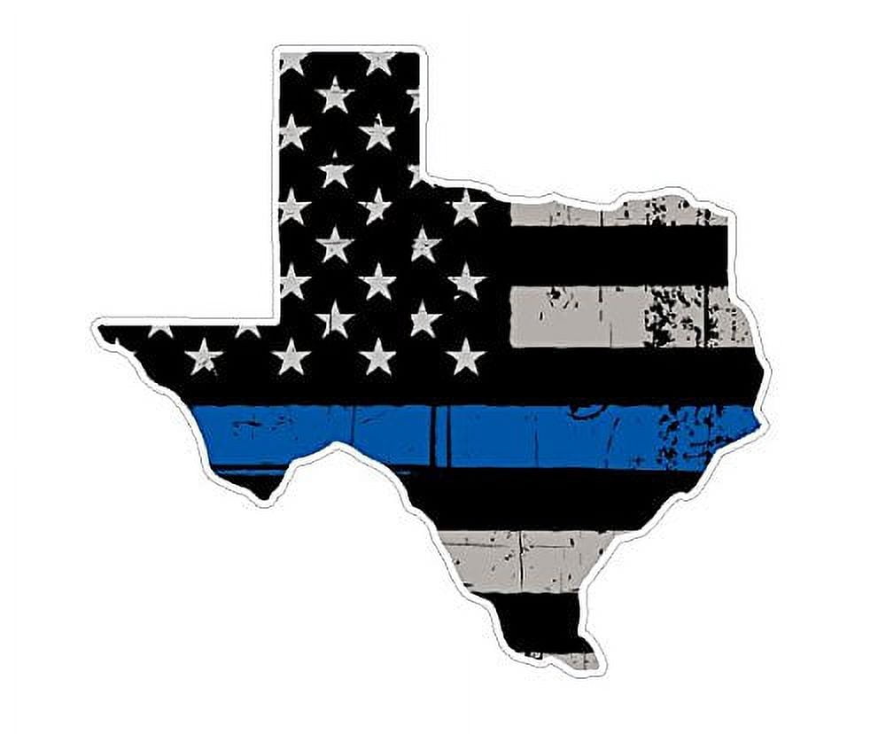 Texas State (V2) Thin Blue Line Vinyl Decal Sticker Car/Truck Laptop ...