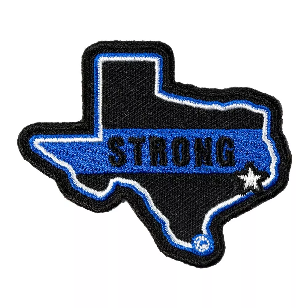 Texas Strong Blue Line Cut-Out Patch, Texas State Patches - Walmart.com