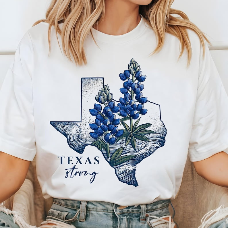 Texas Strong T-shirt Standing Tall Through the Storm - Hill Country ...