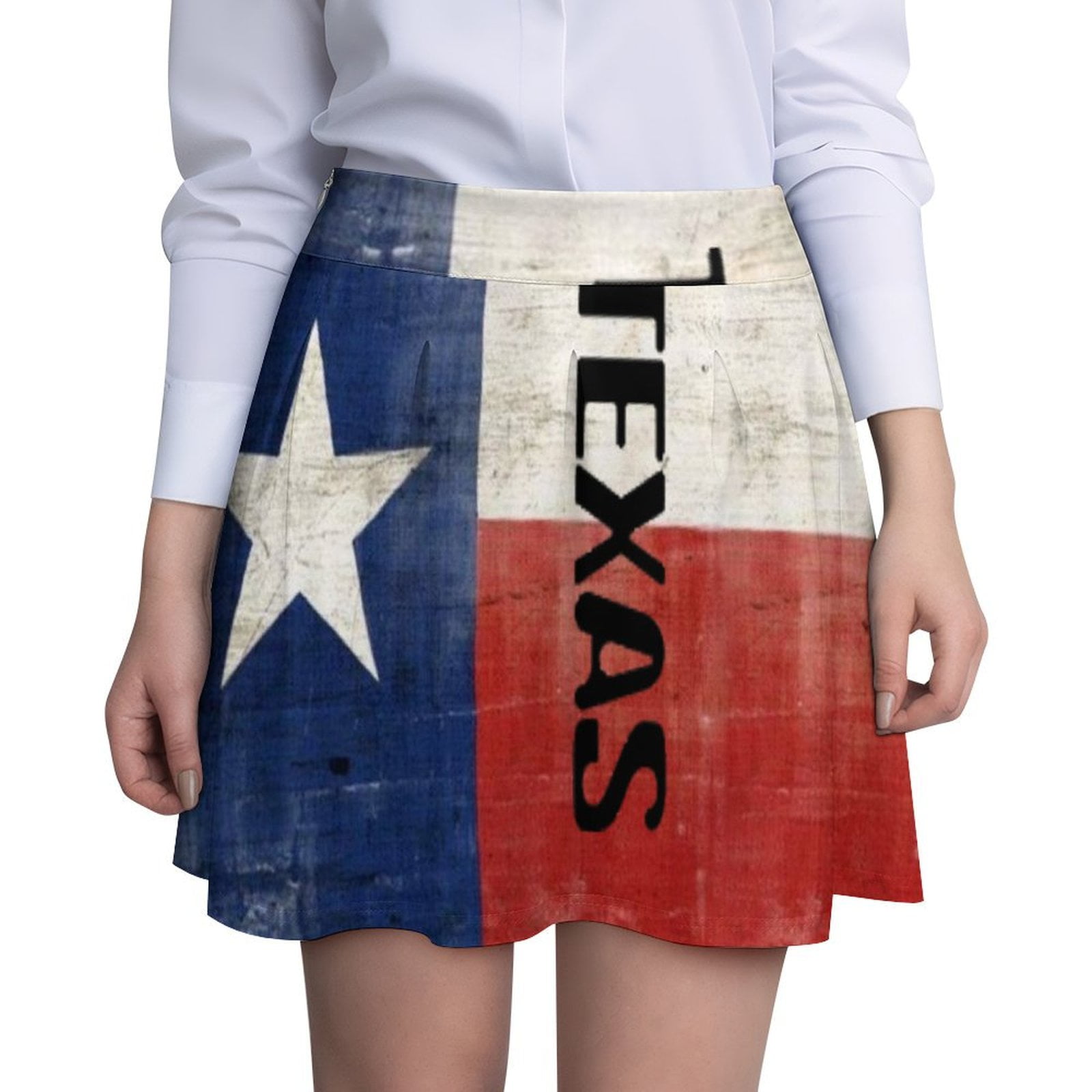 Texas Symbol Women's Casual Mini Skirt Invisible Zipper Summer Skirts ...