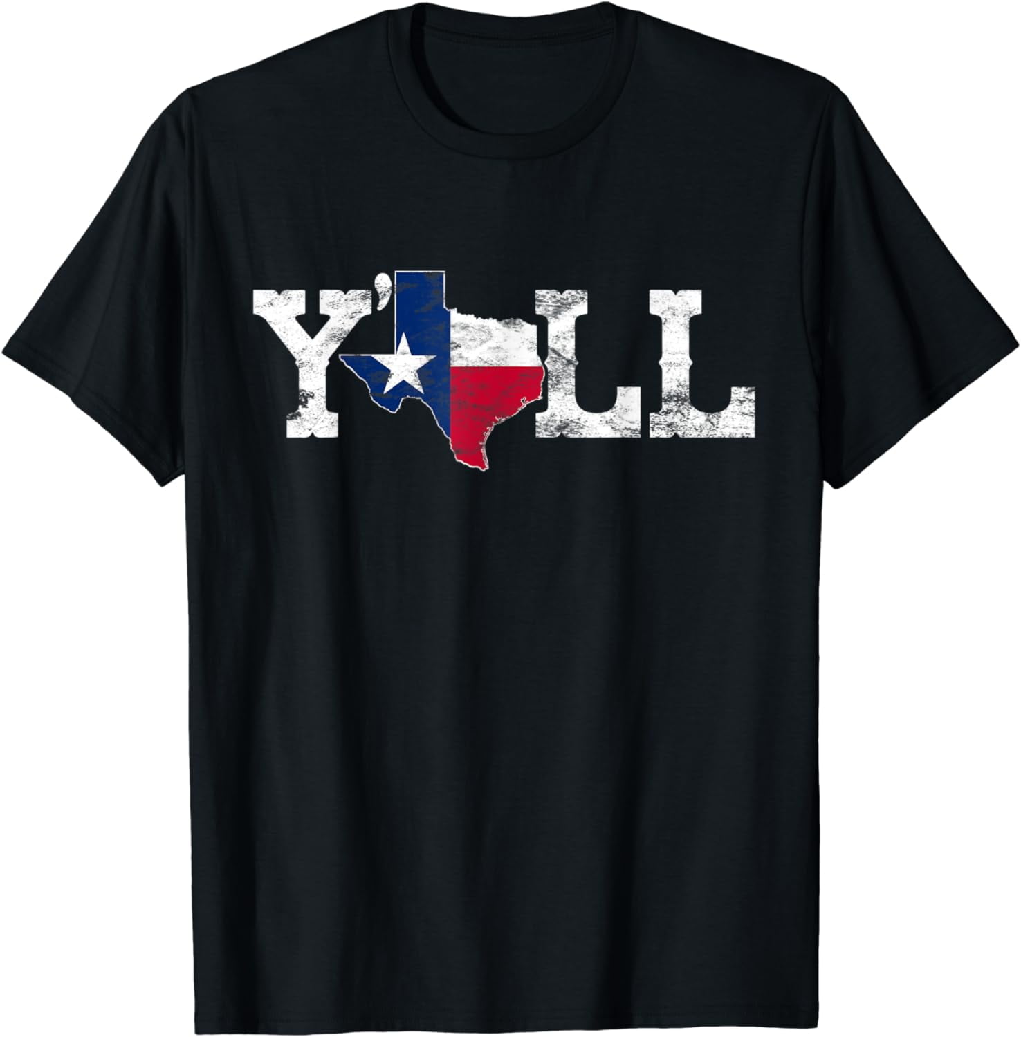 Texas T-shirt Texas Shaped Flag Grunge Distressed Texas Tee - Walmart.com