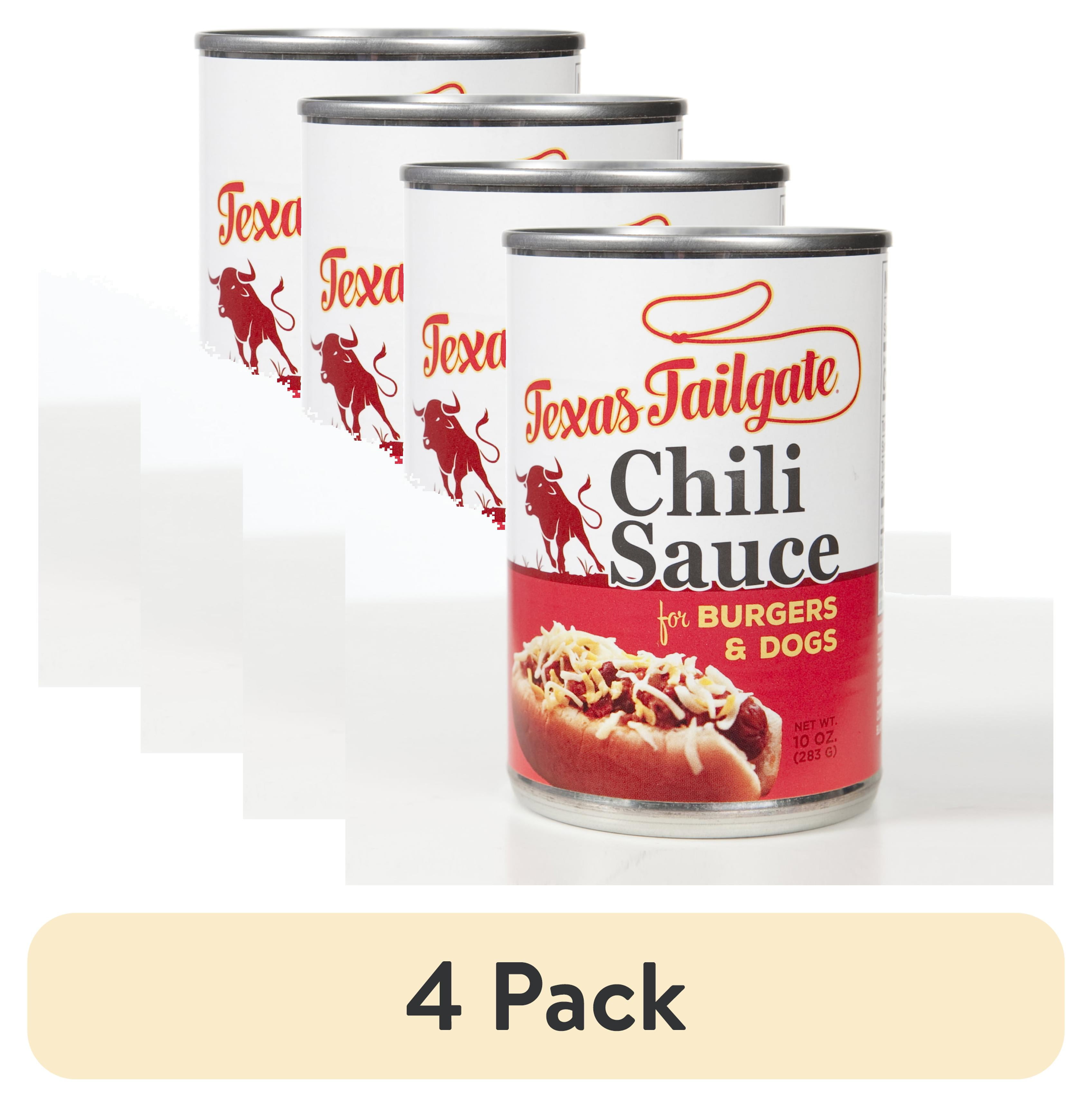 (4 pack) Texas Tailgate Chili Sauce, for Burgers and Dogs, Carolina ...