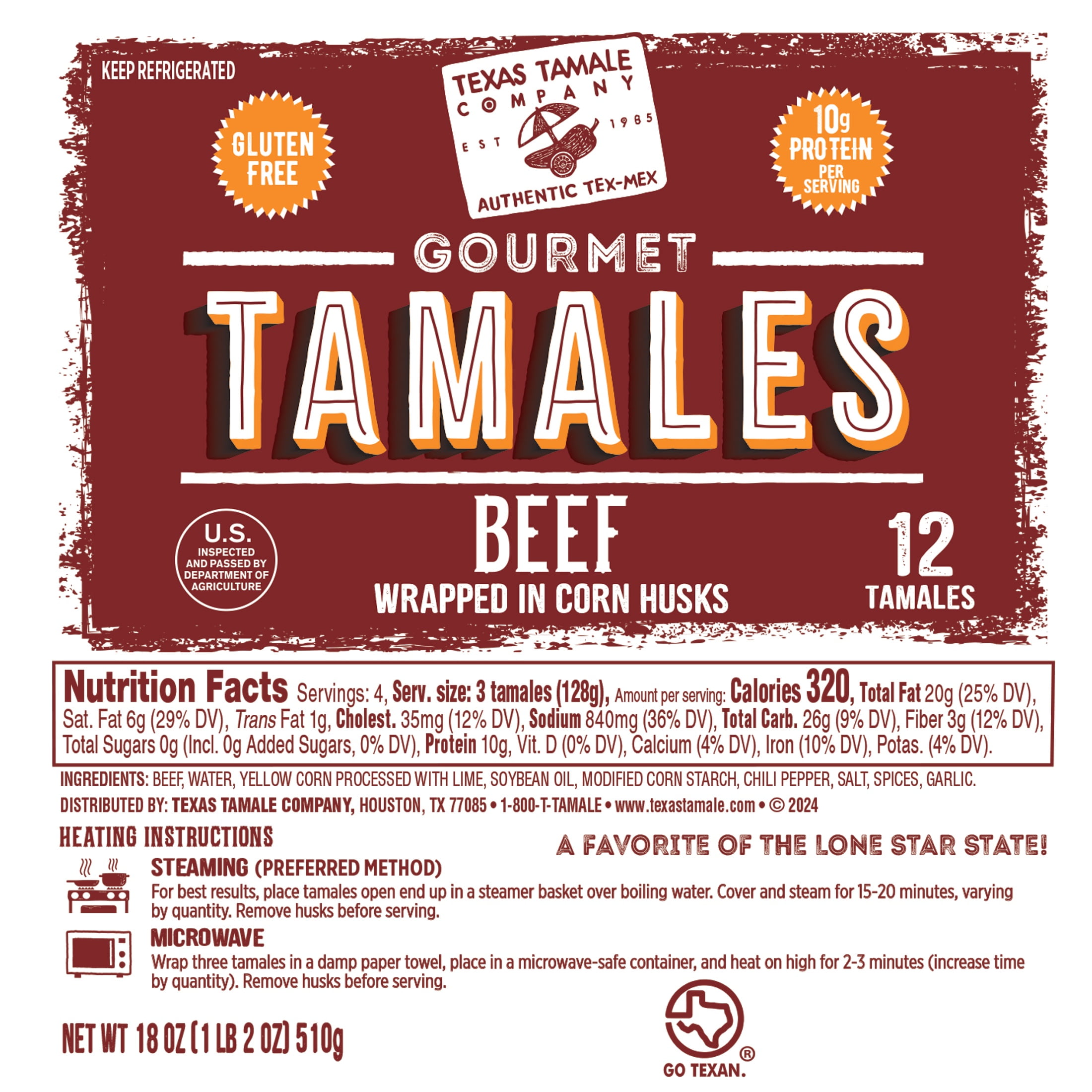 Texas Tamale Beef Tamales Refrigerated - Walmart.com