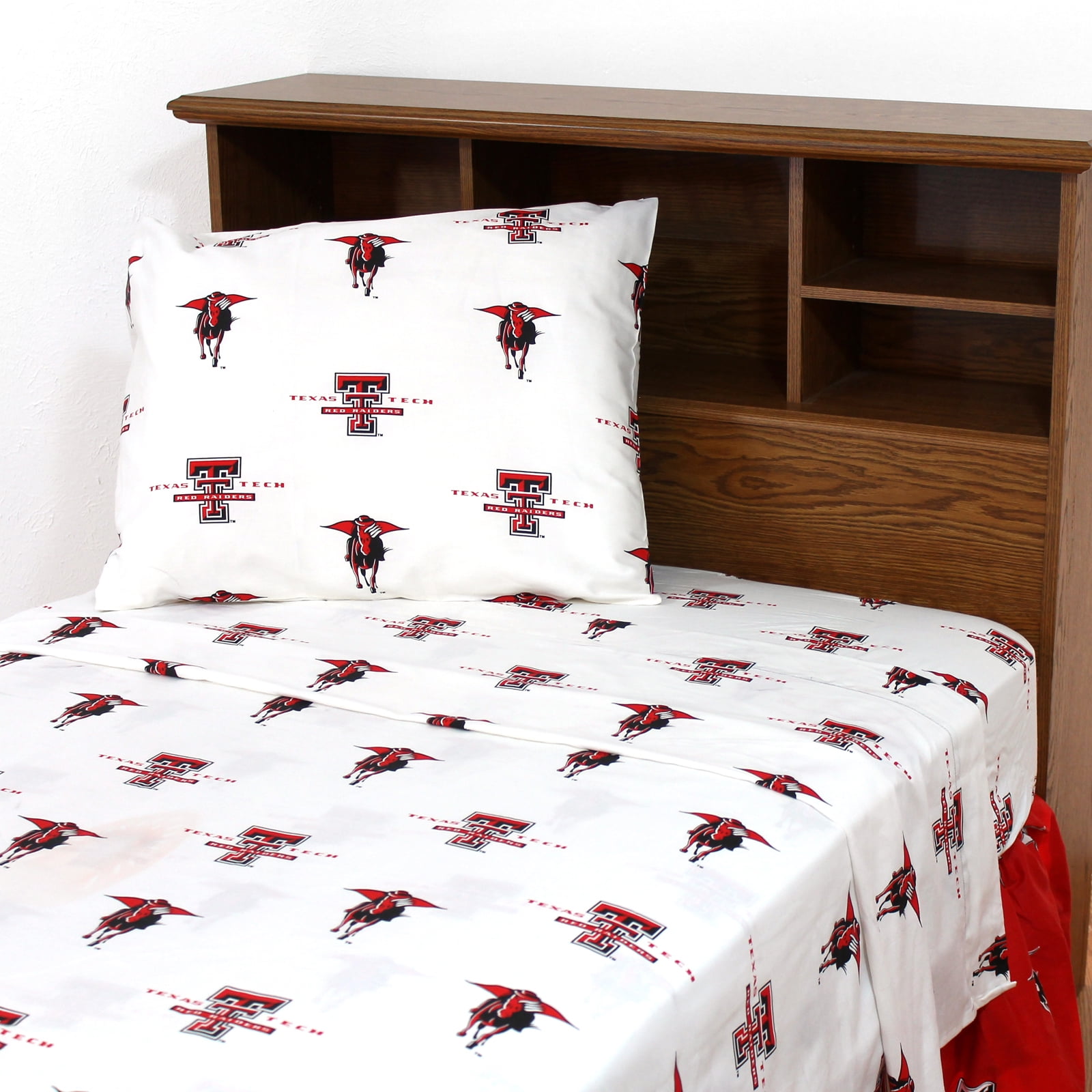 Texas Tech Red Raiders 100% cotton, 3 piece sheet set - flat sheet ...