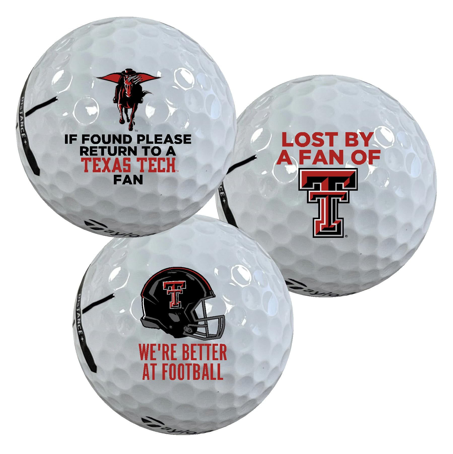 Texas Tech University Red Raiders Edition Funny Taylormade Distance+ ...