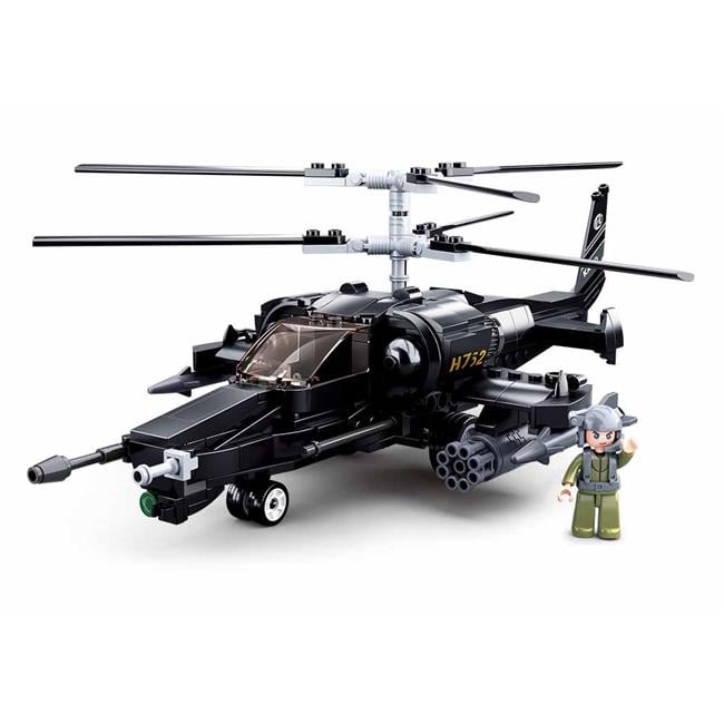 Model Bricks KA-50 Black Shark Helicopter Building Brick Kit (333pcs ...