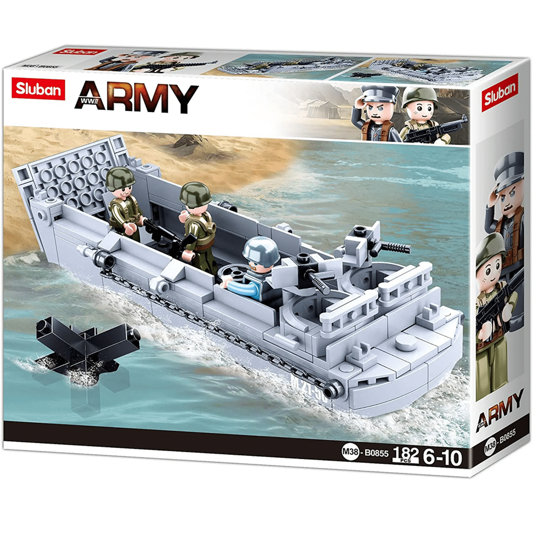 Texas Toy Workshop WWII D-Day Higgins Landing Craft Building Kit, 182 ...