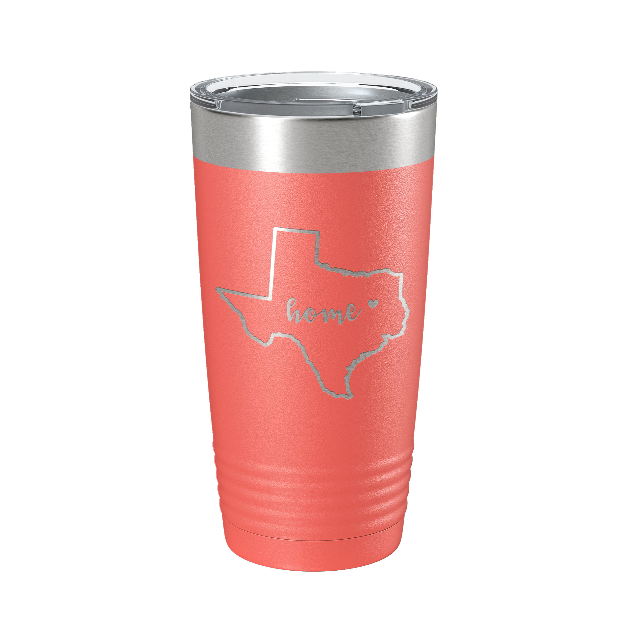 Texas Tumbler Home State Travel Mug Insulated Laser Engraved Map Coffee ...