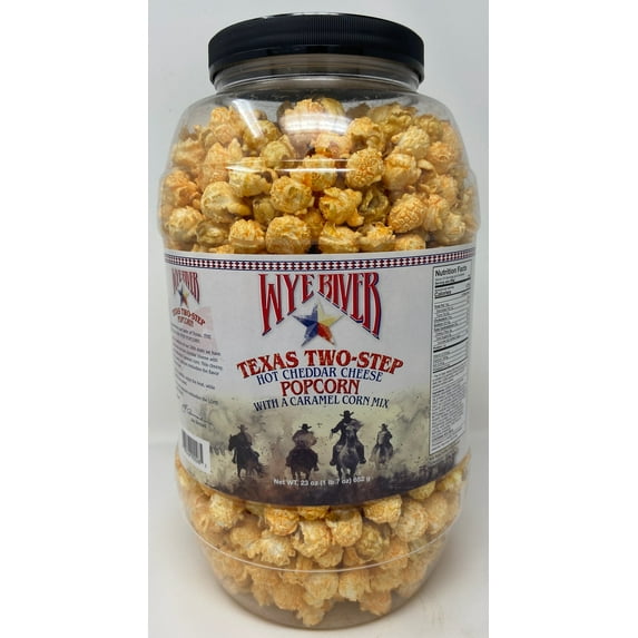 Texas Two-Step Popcorn Hot Cheddar Cheese with Caramel Corn - Walmart.com