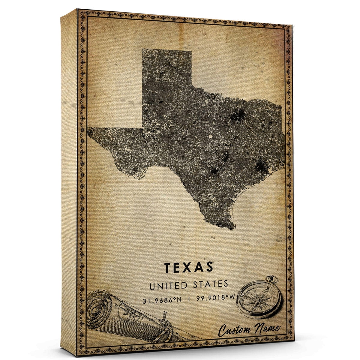 Texas United States Map Poster, Texas United States road Map Art Poster ...