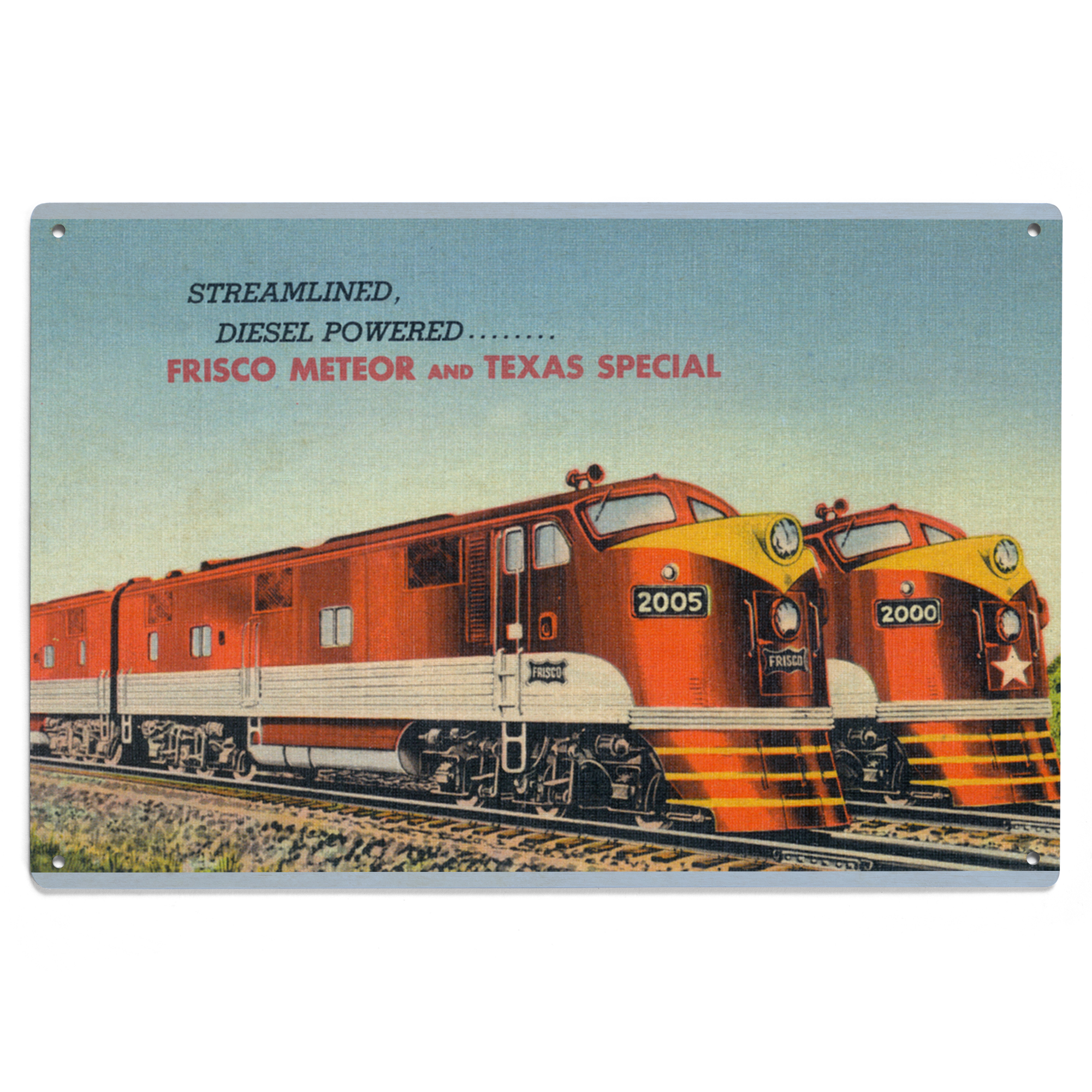 Texas, View of the Frisco Meteor and Texas Special Trains Birch Wood ...