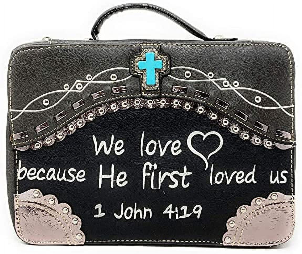 Texas West Embroidery Scripture Bible Verse Rhinestone Cross Handbag ...
