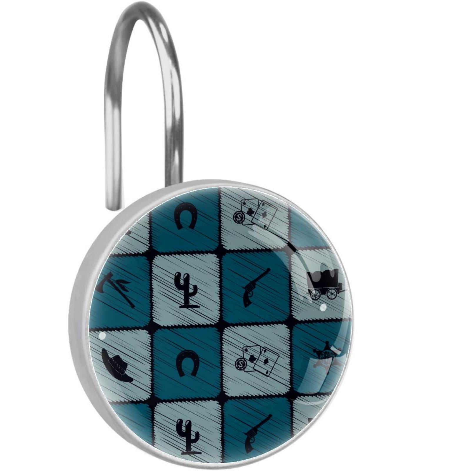 Texas Western Star Shower Curtain Hooks（Set of 12）for Home Hotel Shower ...