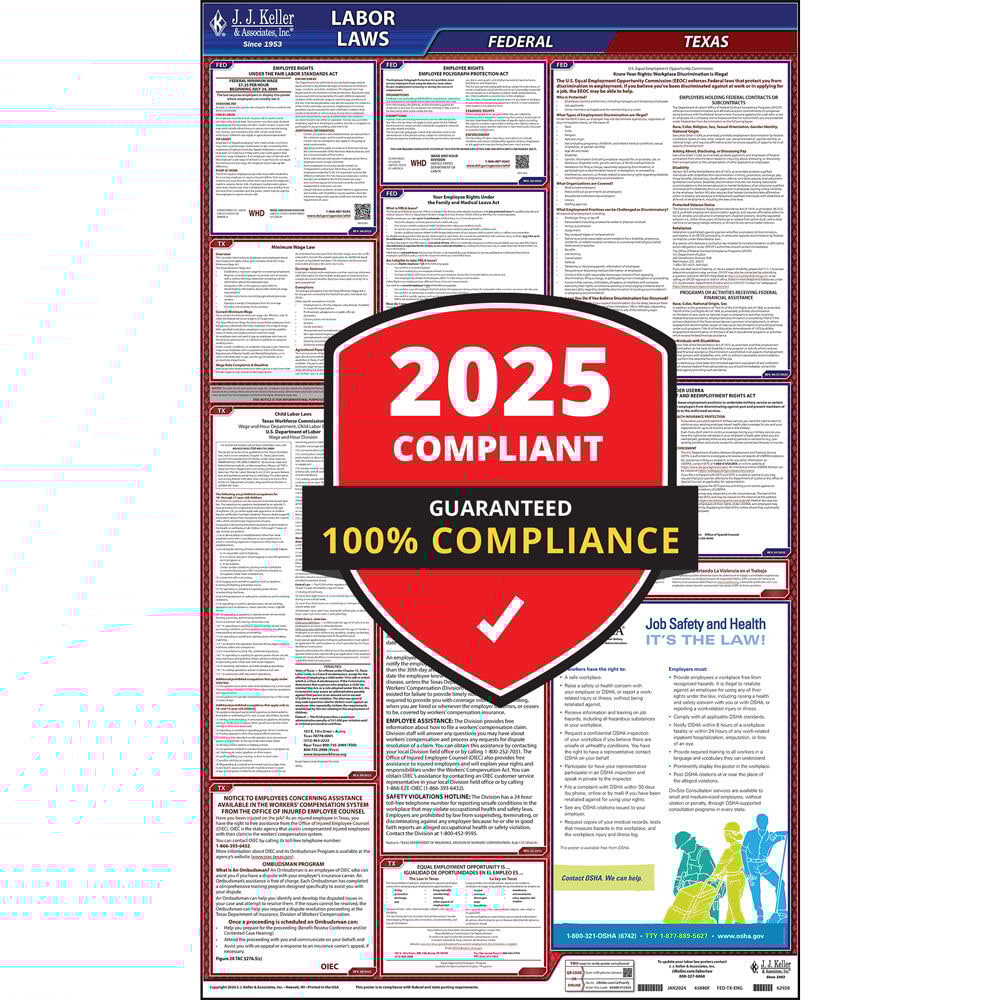 TFP, TFPCRPS03, Federal Contractors Labor Law Poster, 1 Each, White ...