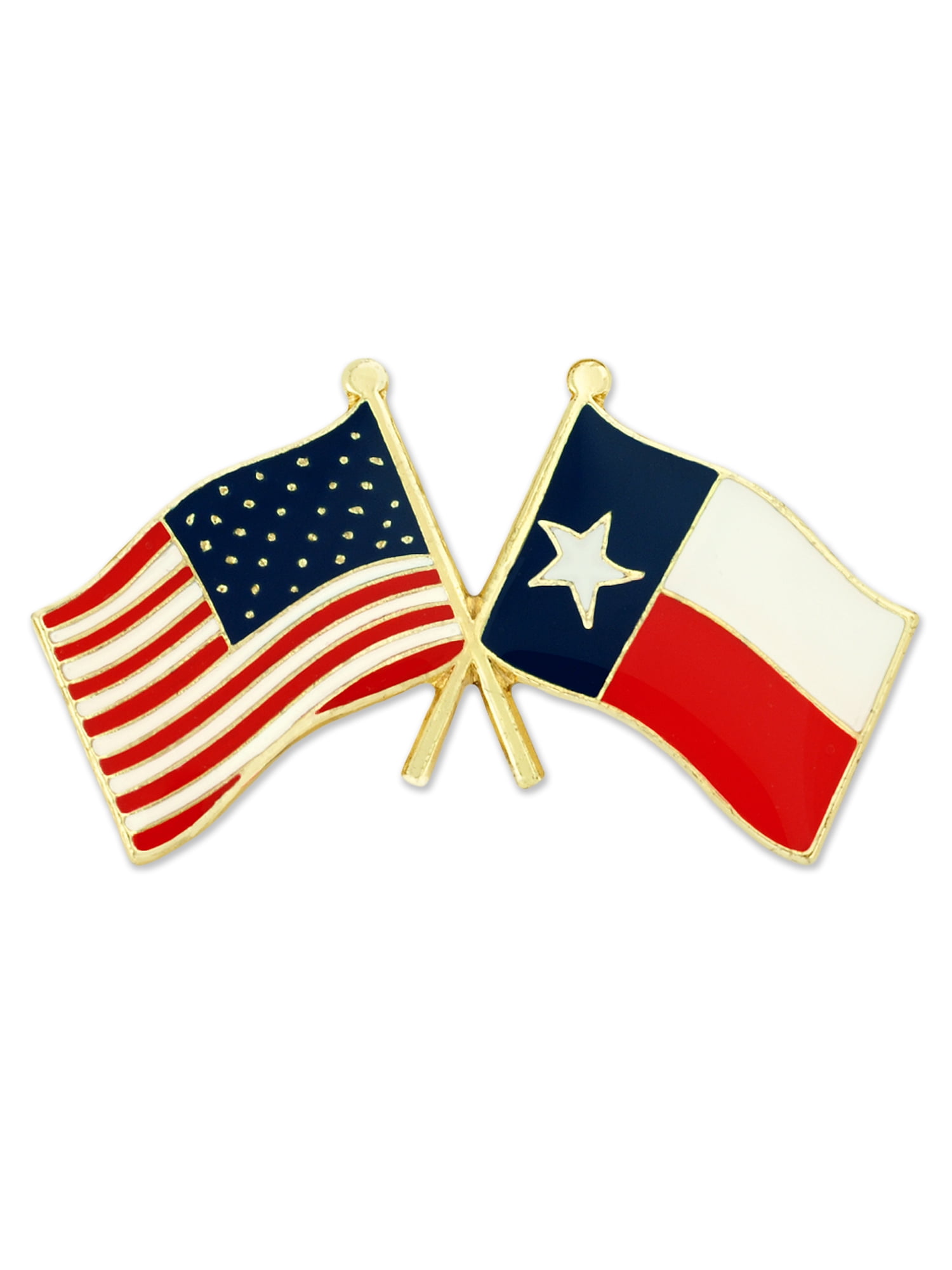 Texas and USA Crossed Friendship Flag Enamel Lapel Pin - Walmart.com