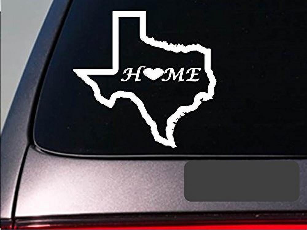 Texas home 6" sticker *E699* state outline home map decal vinyl ...
