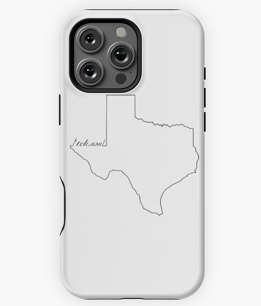 Texas in IPA Phonetic Alphabet Phone Case for iPhone 16 15 14 13 12 11 ...