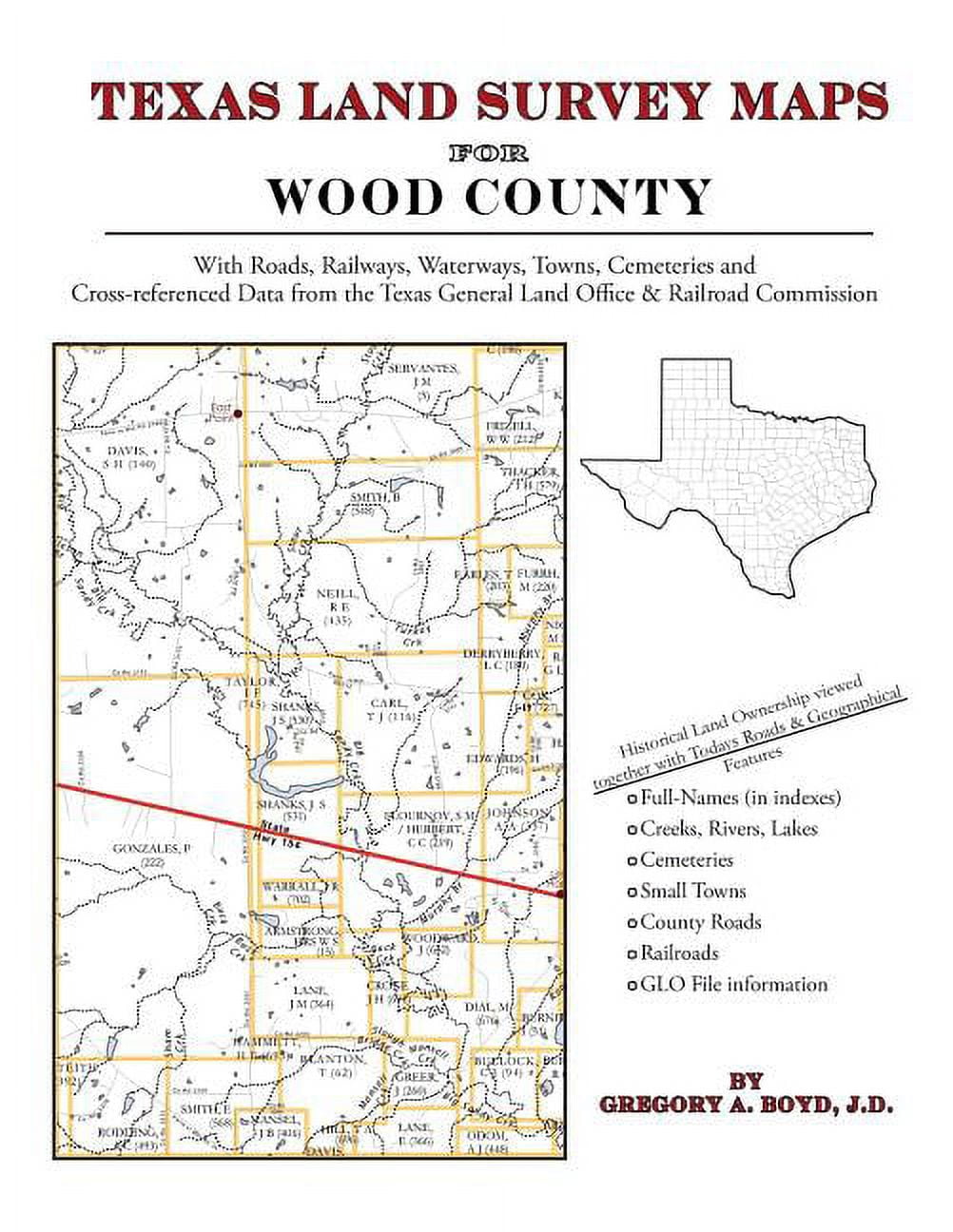 Texas land survey maps for wood county: 9781420351064 - Walmart.com