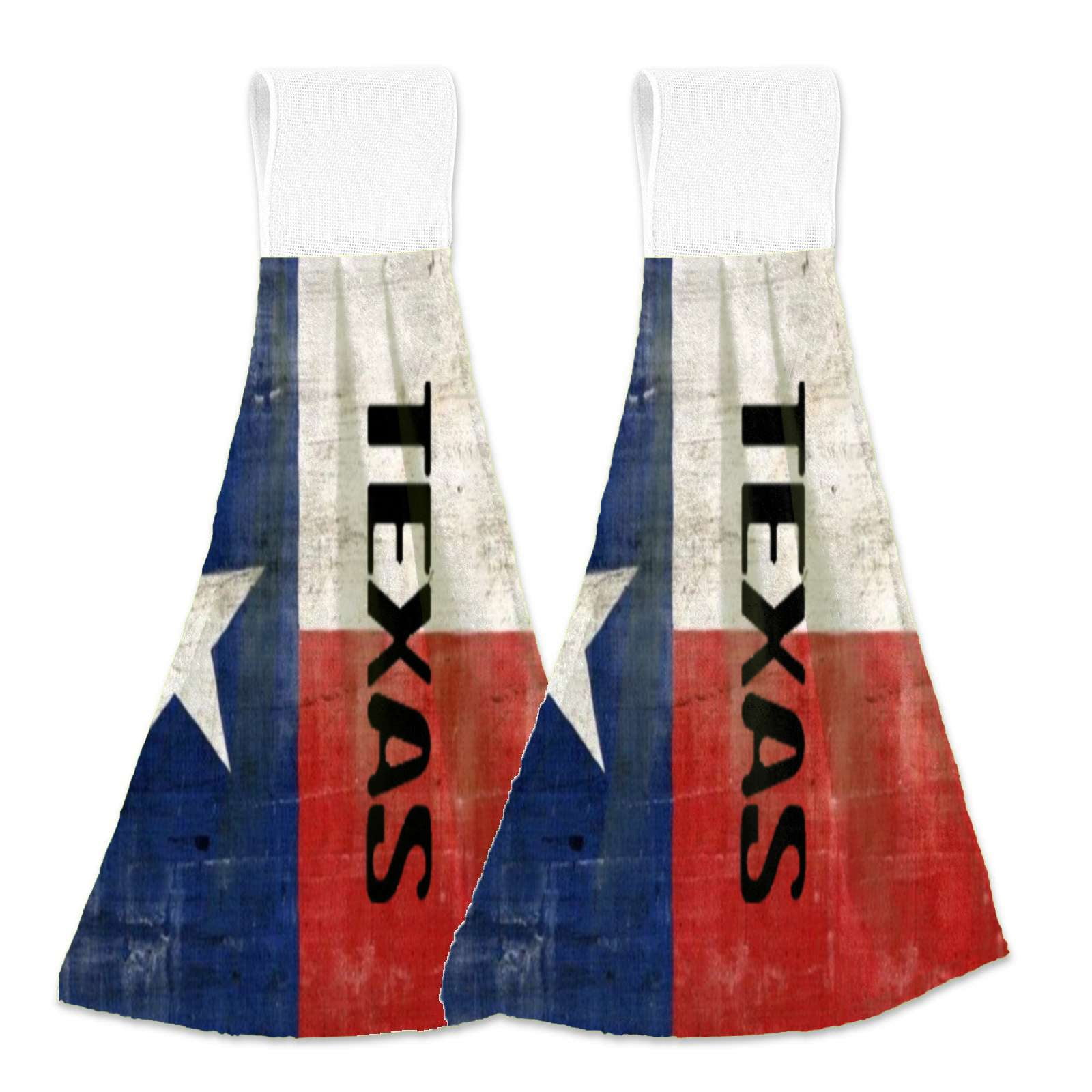 Texas symbol Hanging Kitchen Hand Towels Sets with Loop Hand Towels ...