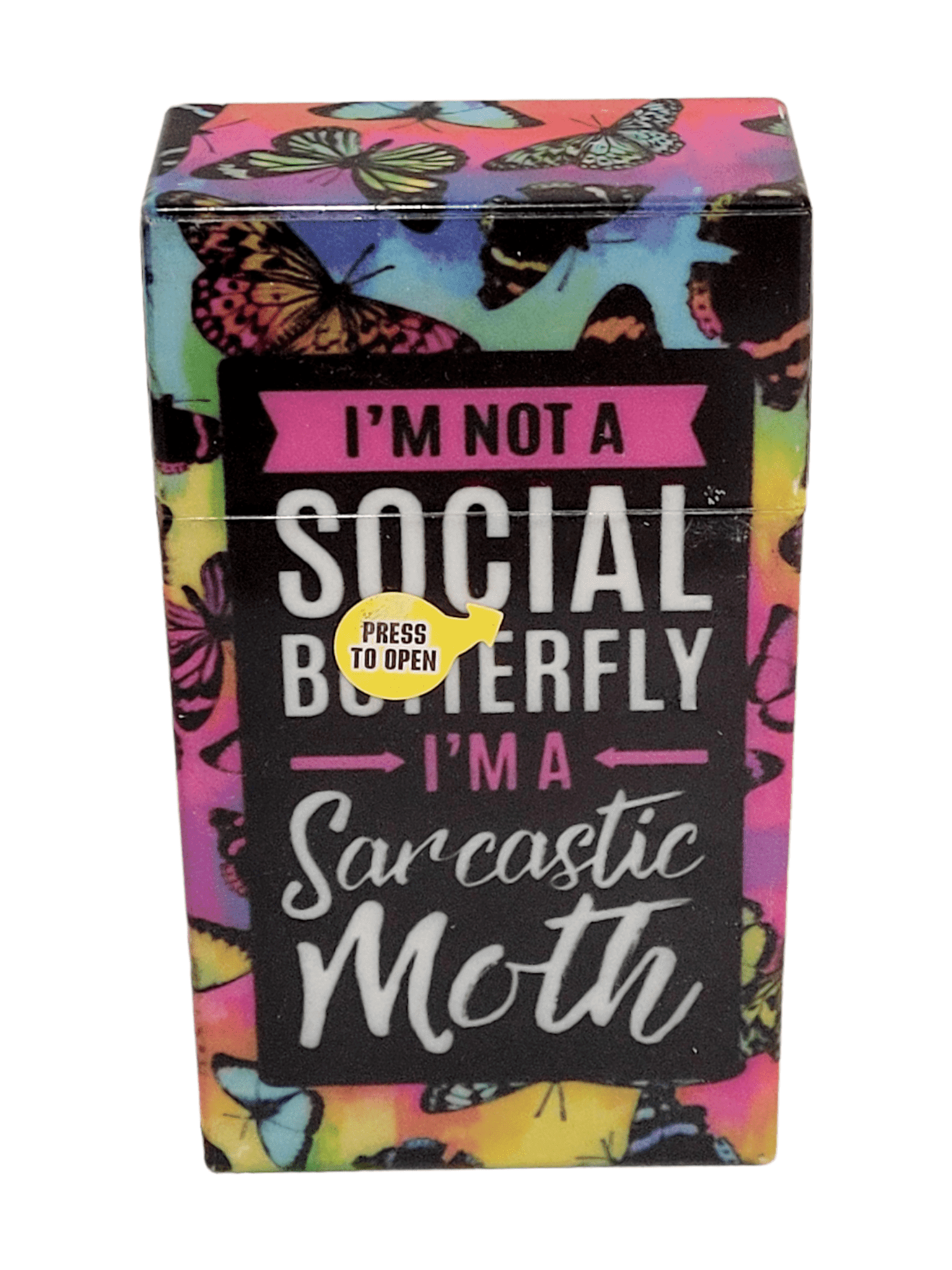 Texcyngoods Adult Womens Cigarette Case For 100s Pop Up Lid Plastic ...