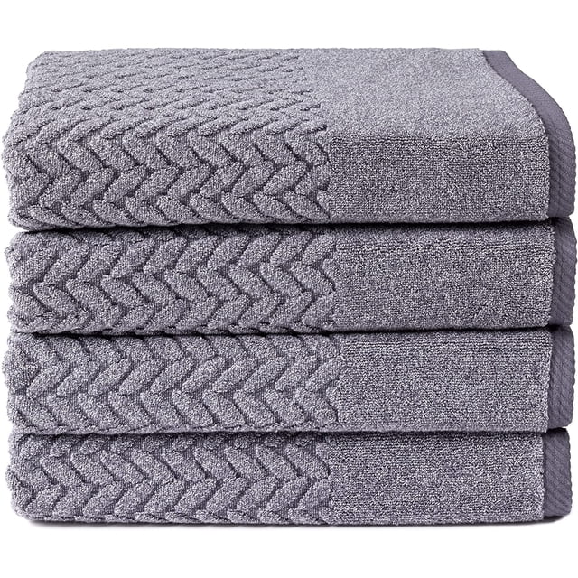 Texere 100% Organic Cotton Jacquard 650 GSM Premium Bath Towel Sets ...