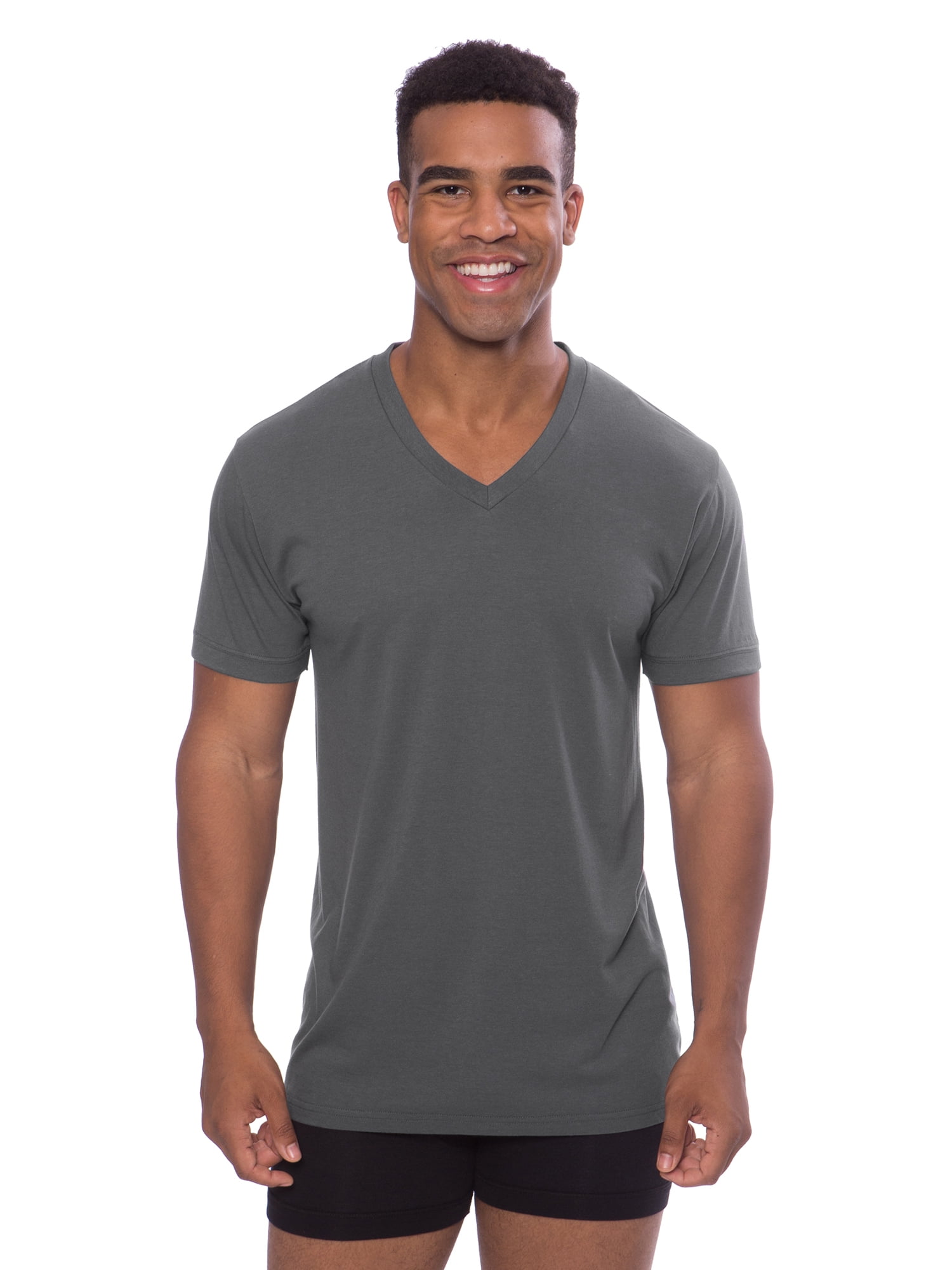 Texere Men's V-Neck Undershirt - Loungewear Tee in Bamboo Viscose (Meio ...