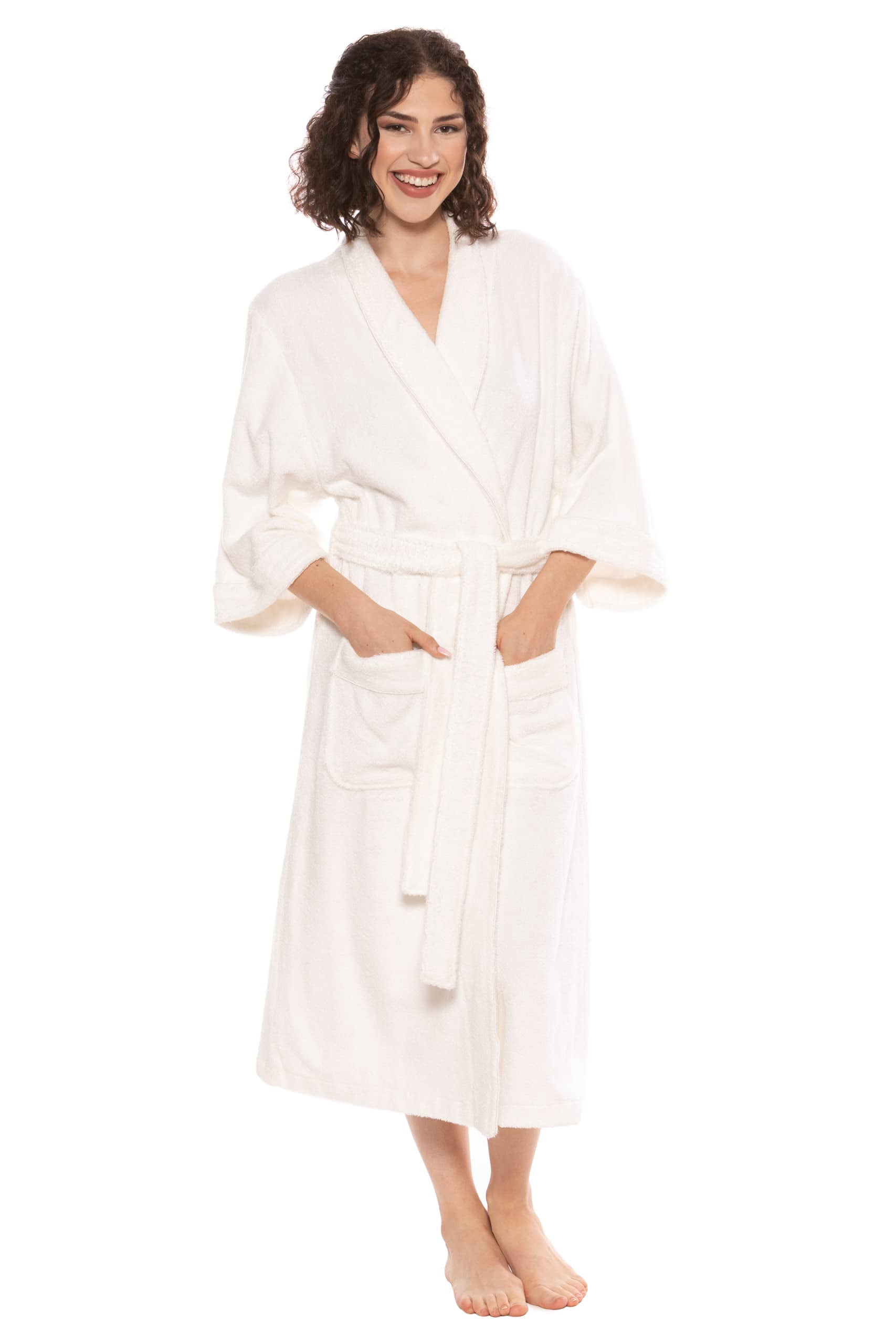 TexereSilk Women's Luxury Terry Cloth Bathrobe - Soft Modal & Organic ...
