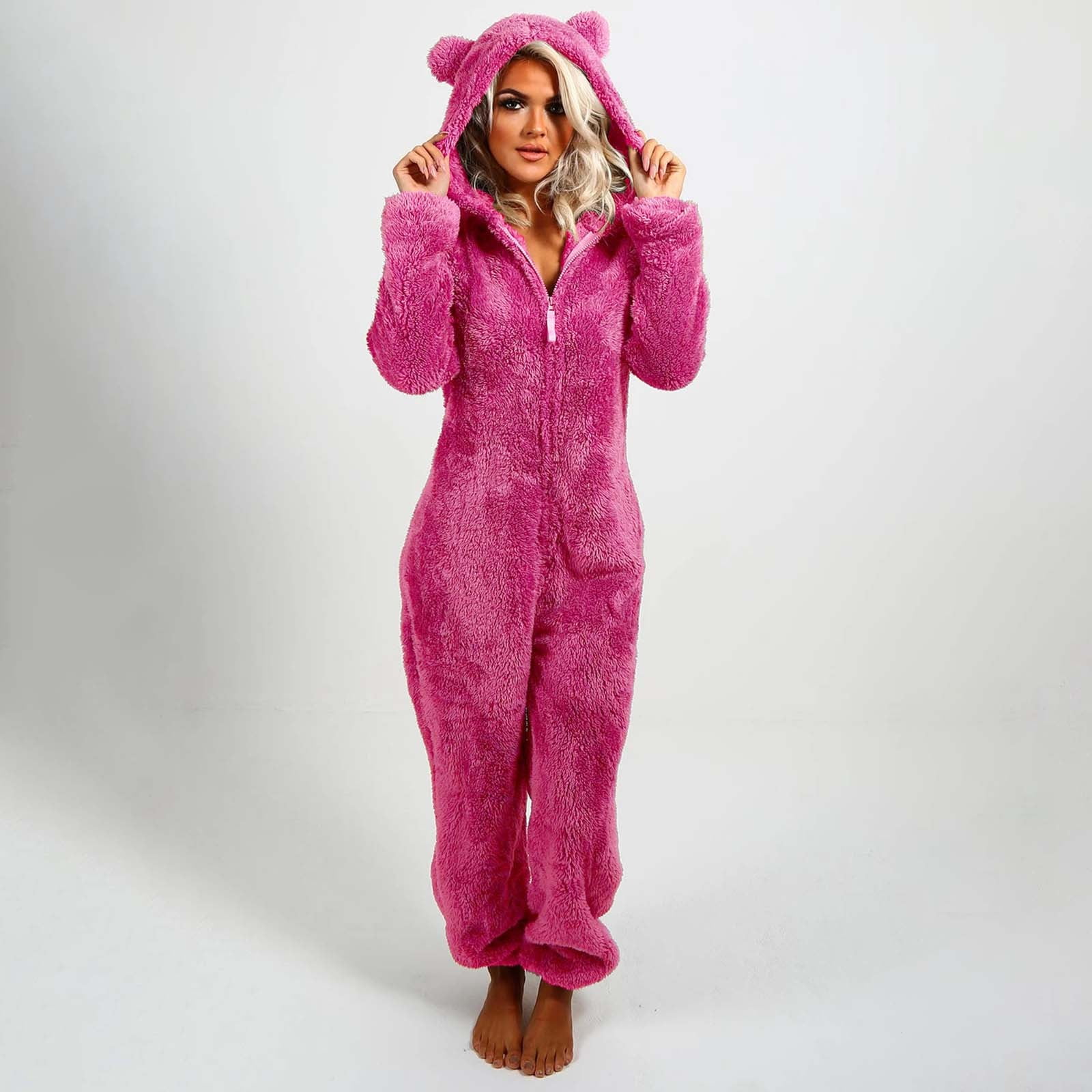 Texiao Chritsmas Polyester Sleepwear for Women, Women's Artificial Wool ...