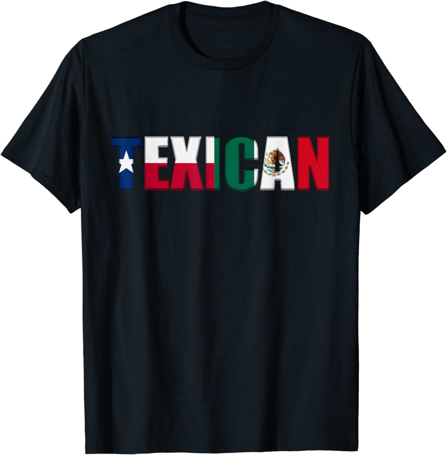 Texican Flag Texas and Mexico Flag Letters T-Shirt - Walmart.com